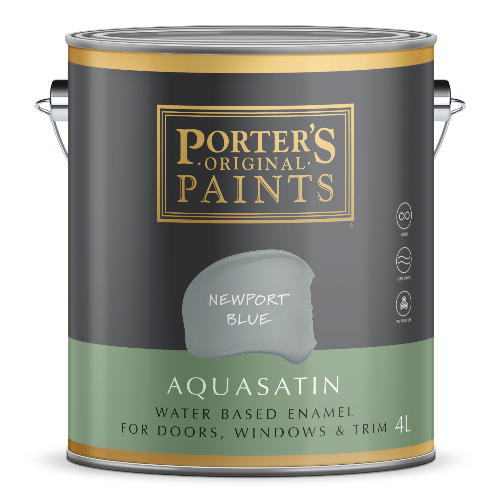 Porter's Paints 4L Newport Blue Aquasatin - Bunnings Australia