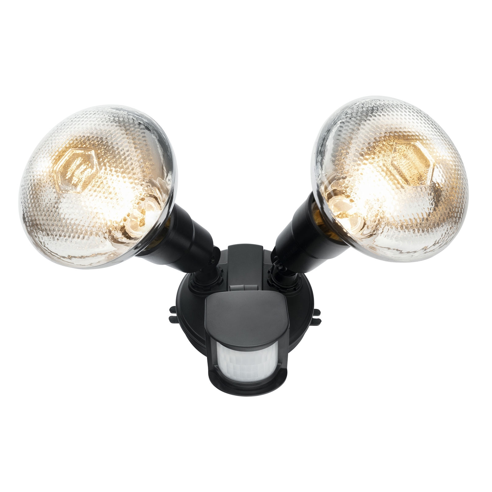 Security Sensor Light Brilliant On-Guard Twin Black Halogen 20880/06 ...
