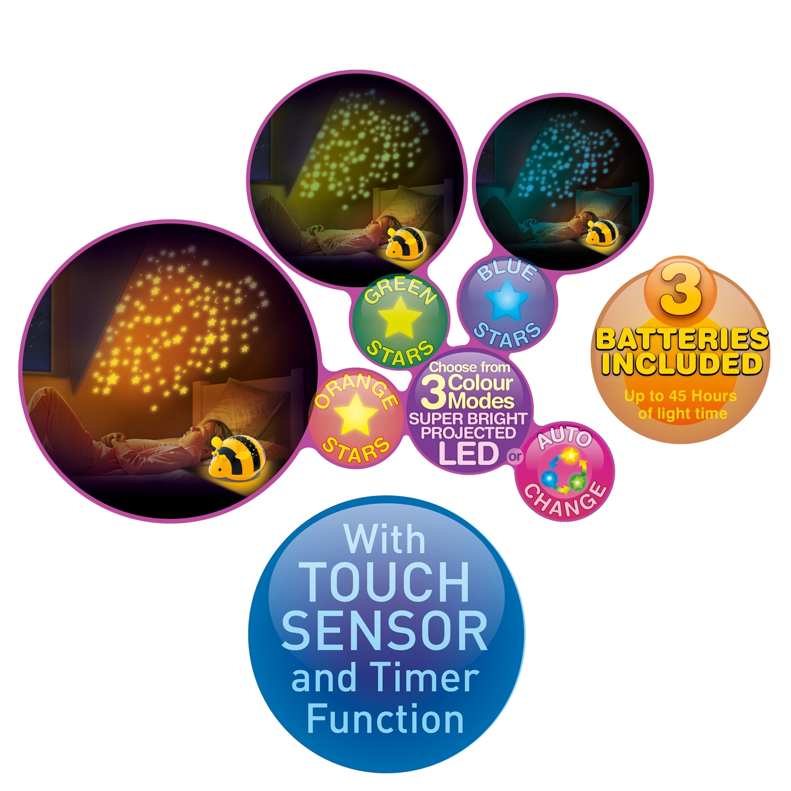 Arlec LED Bumble Bee Night Light - Bunnings New Zealand