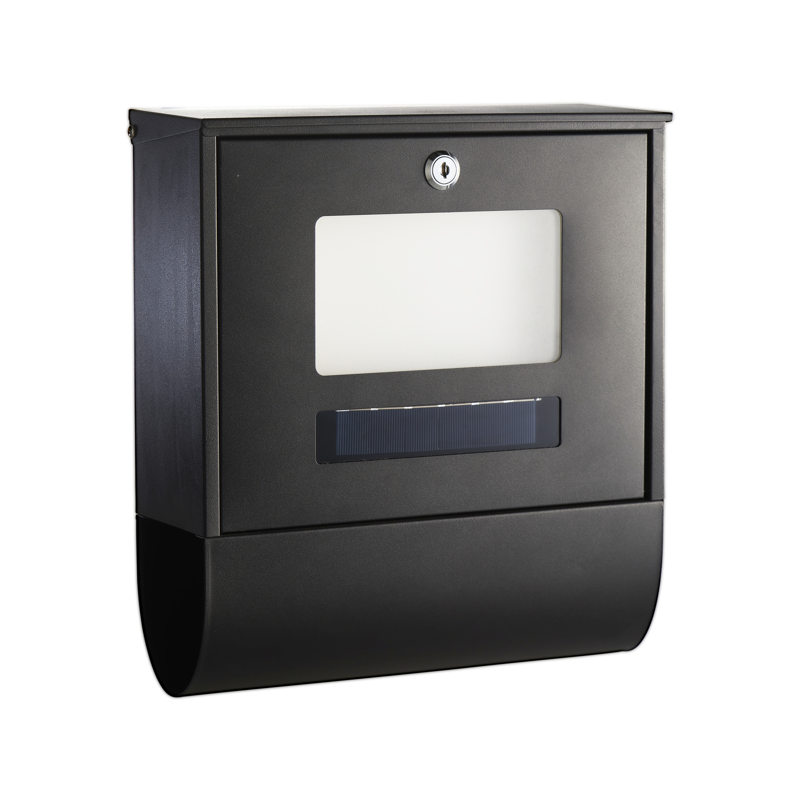 Sandleford Black Solar Wall Mount Letterbox - Bunnings Australia