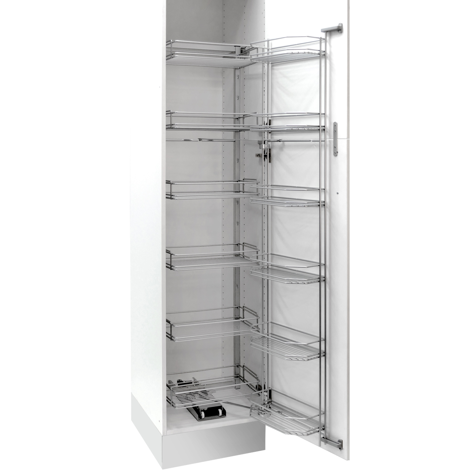 Hafele 450 x 1700mm Silver Powdercoat Tandem Pantry - Bunnings Australia