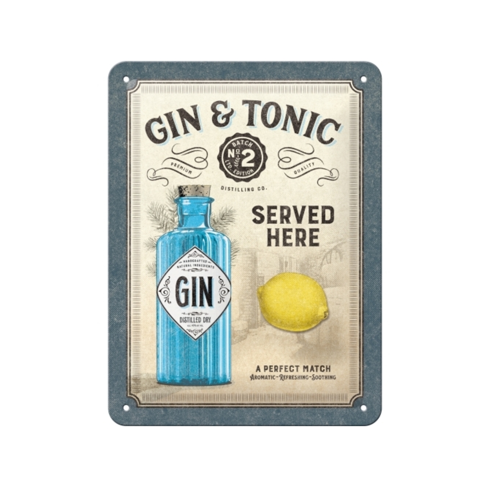 Nostalgic-Art 15x20cm Small Sign Gin and Tonic Served Here - Bunnings ...