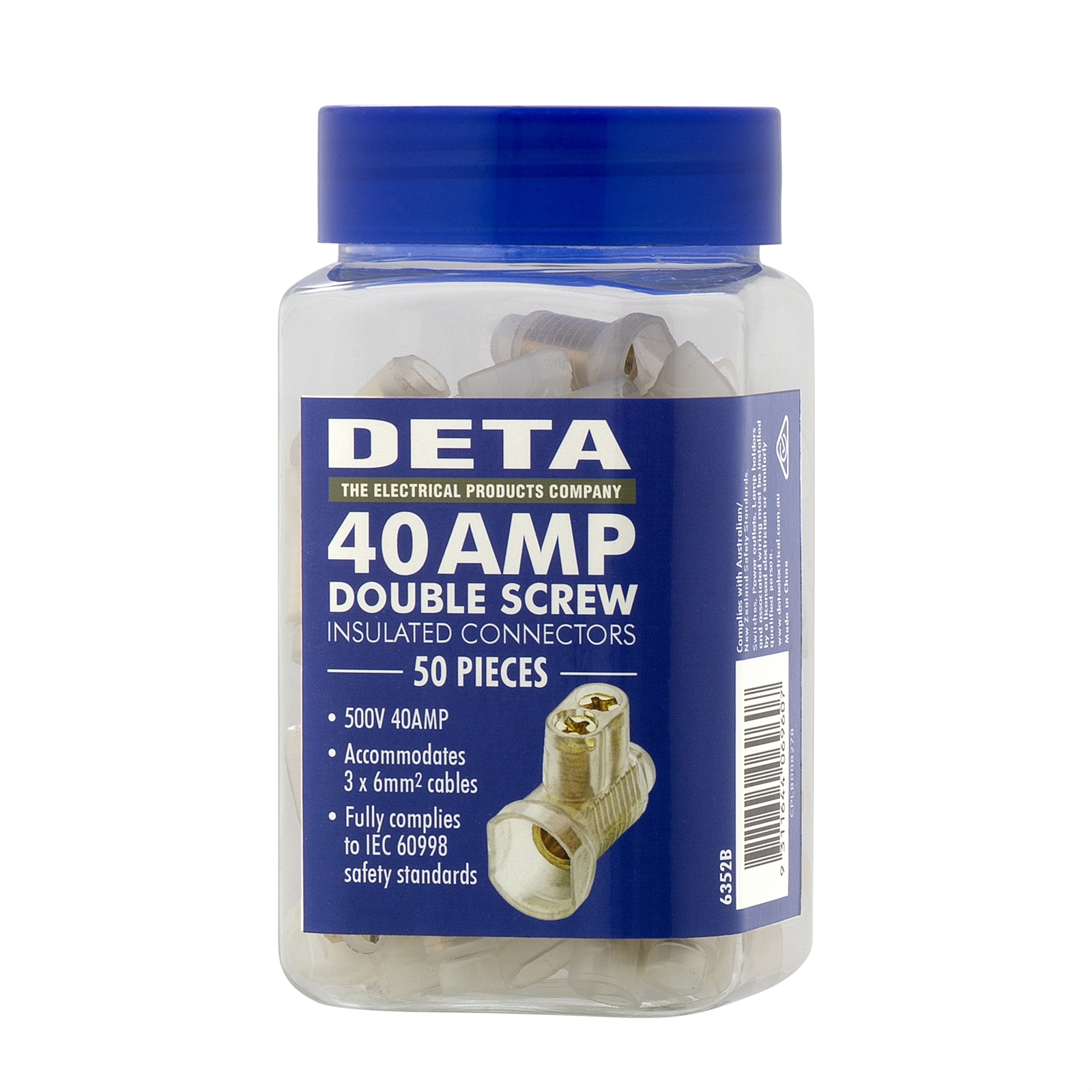 Deta Double Screw Connector - 50 Pack - Bunnings Australia