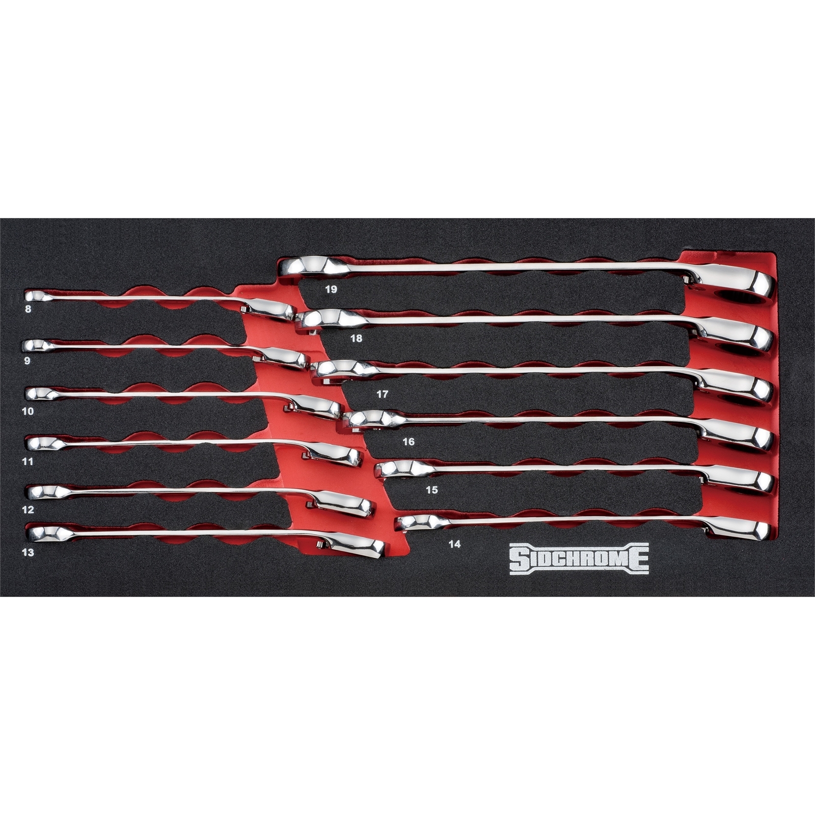 Sidchrome 12 Piece Metric Geared Spanner Custom Kit Set - Bunnings ...