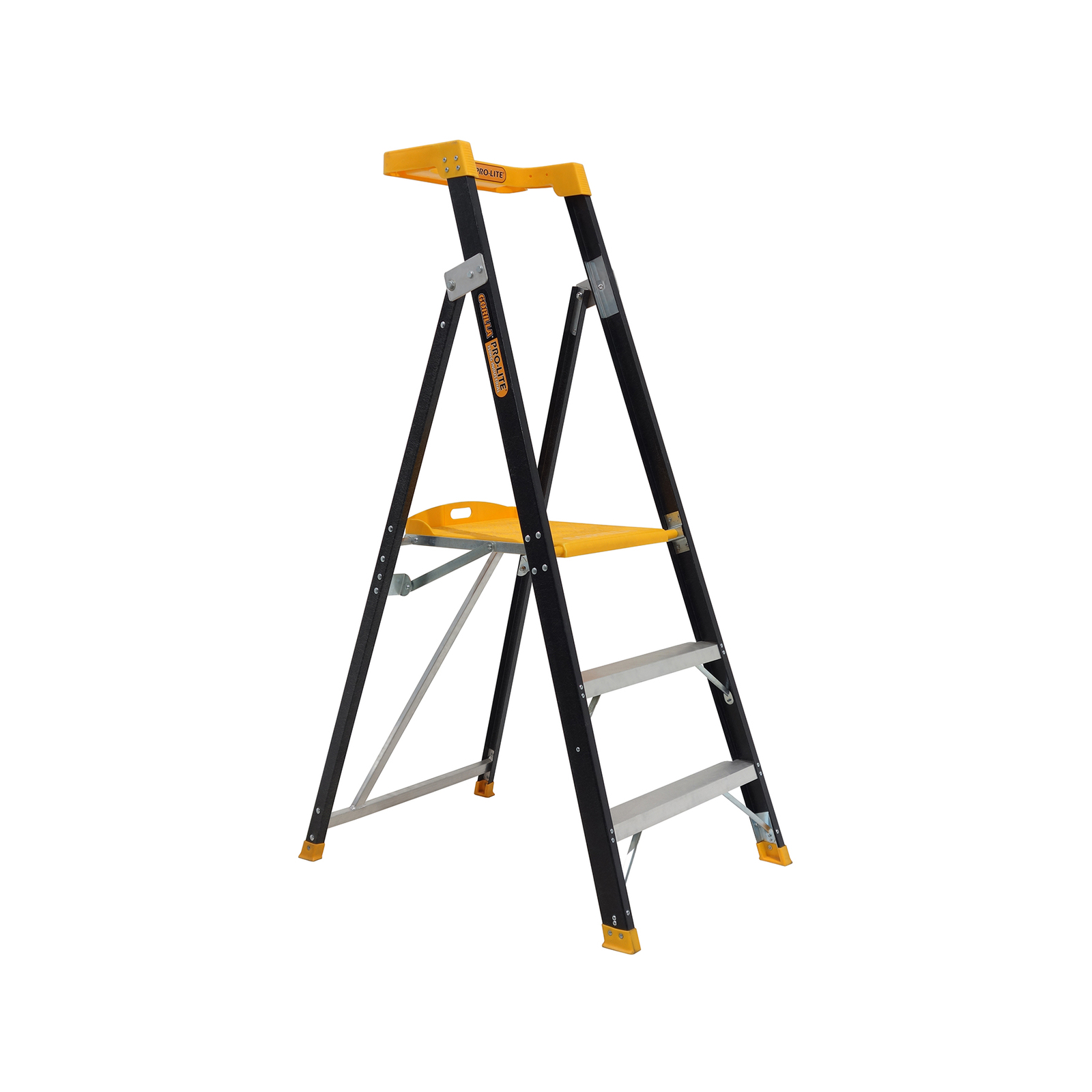 Gorilla 150kg Pro-Lite 3 Step Fibreglass Platform Ladder - Bunnings ...