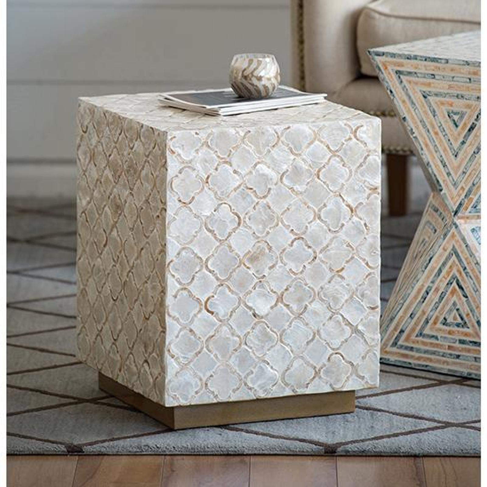 Maldives Square Shell Stool/Table - Bunnings Australia
