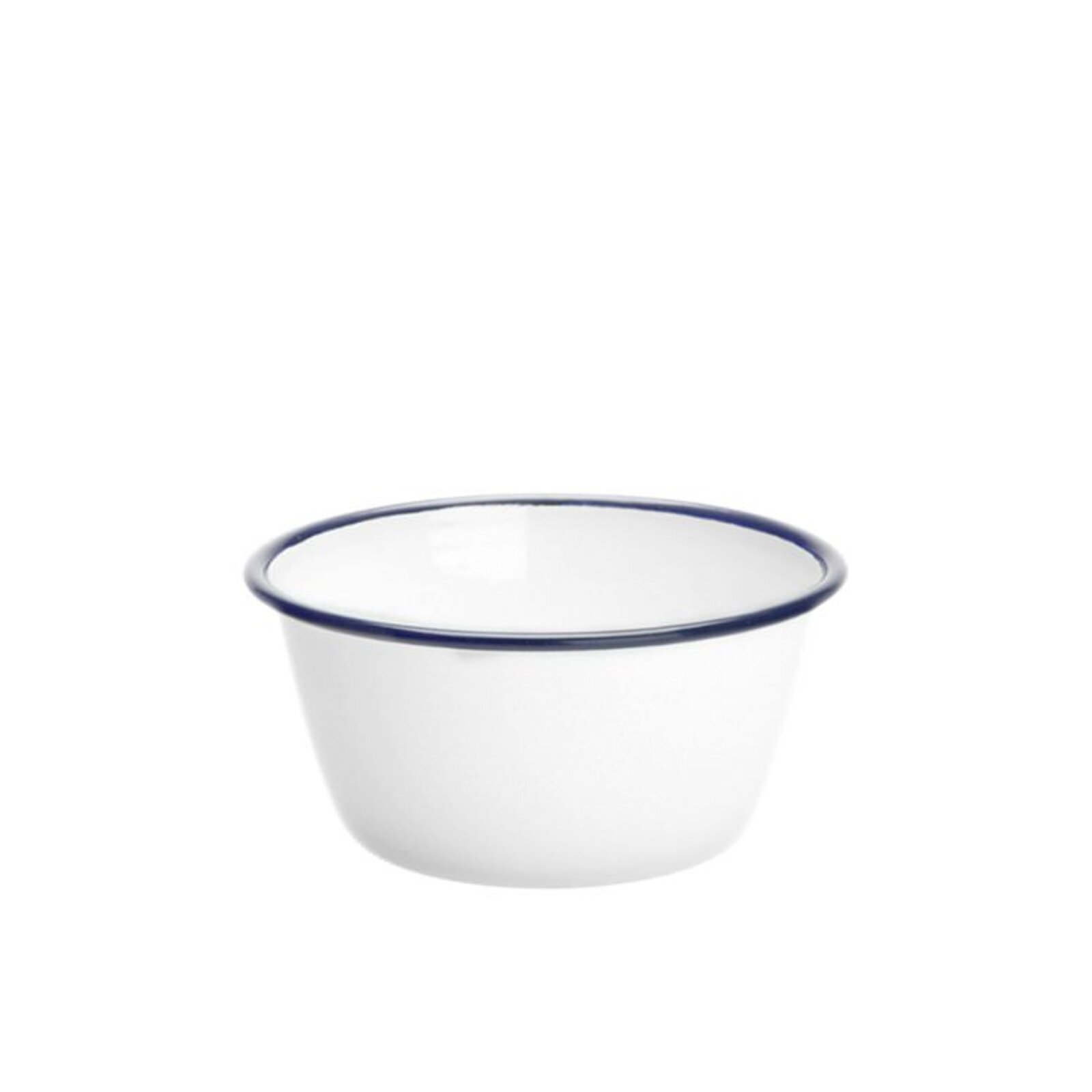 Falcon Enamel Pudding Basin 12cm White/Blue Rim - Bunnings Australia