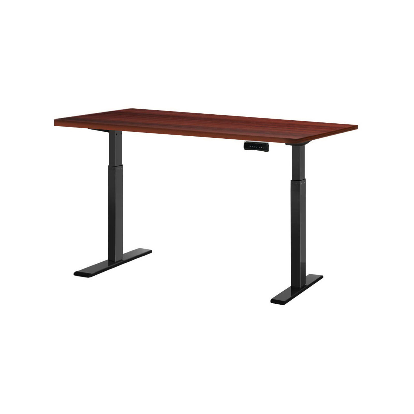 Artiss Sit Stand Desk Motorised Black & Walnut 120CM - Bunnings Australia