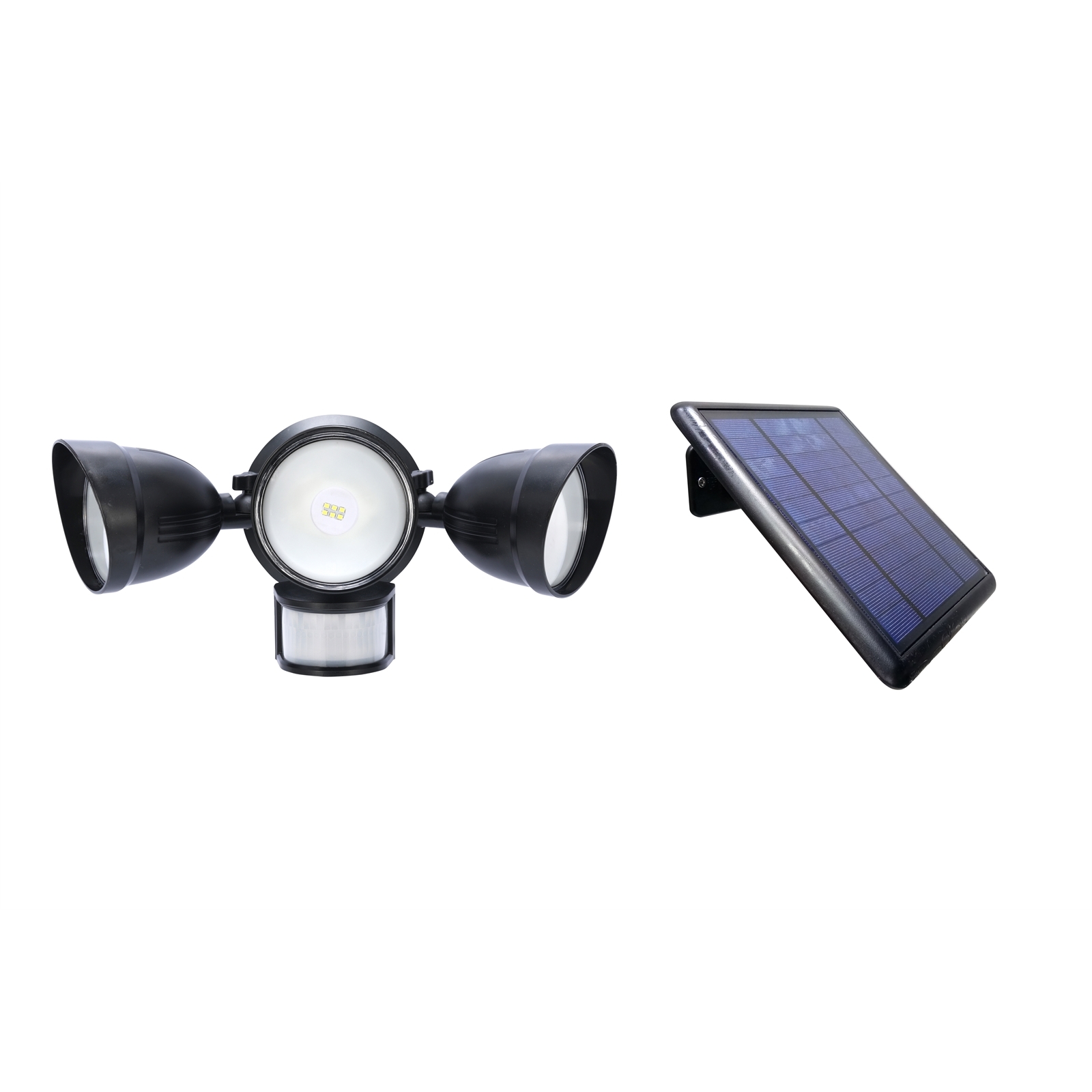 Solar Magic 1500lm 3 Head Round Solar Security Light - Bunnings Australia