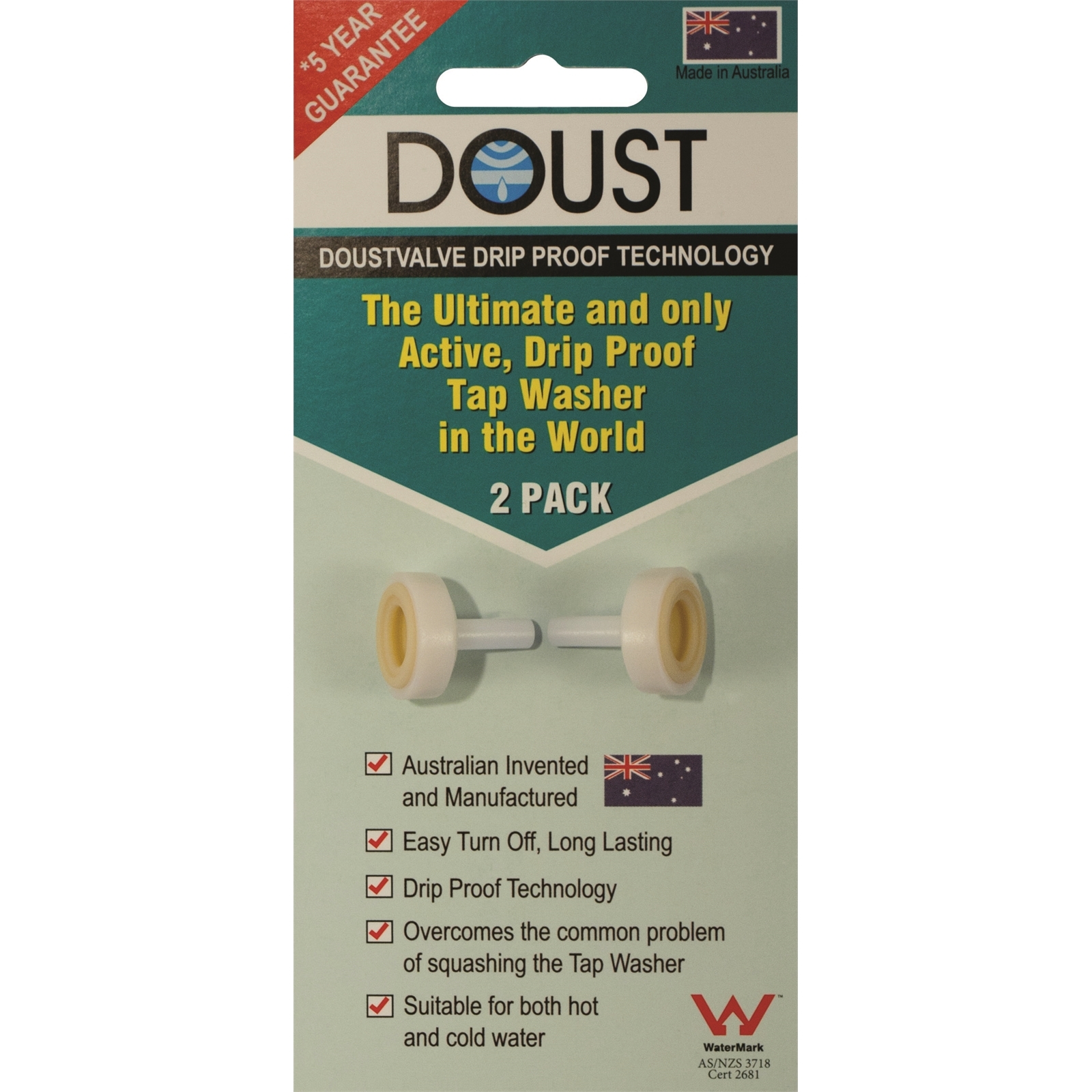 DoustValve Drip Proof Tap Washers - 2 Pack - Bunnings Australia