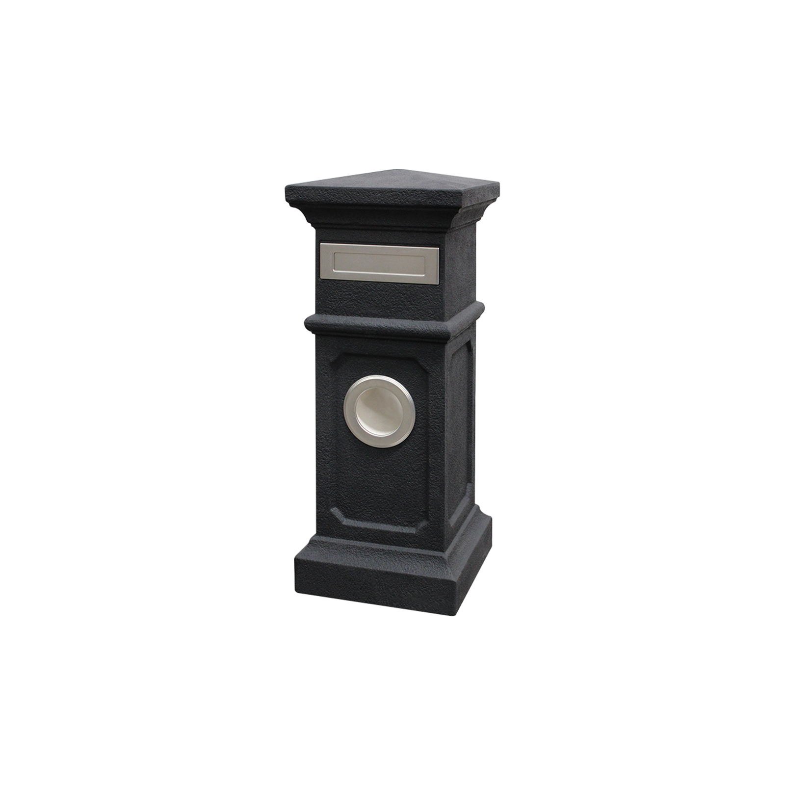 Northcote Pottery 36 x 90cm Charcoal Plymouth Pillar Letterbox - Bunnings Australia