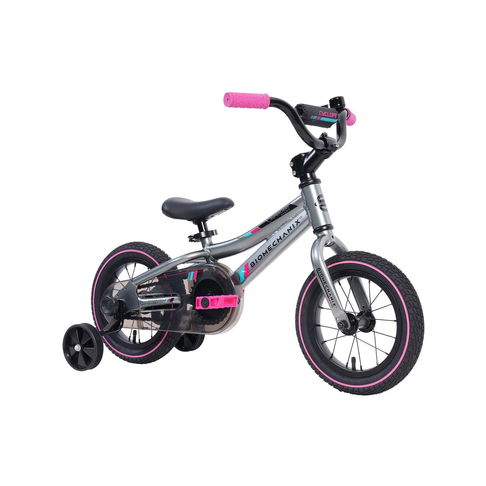 Cyclops Biomechanix 3.0 30cm Alloy Pink Kids Bike - Bunnings Australia