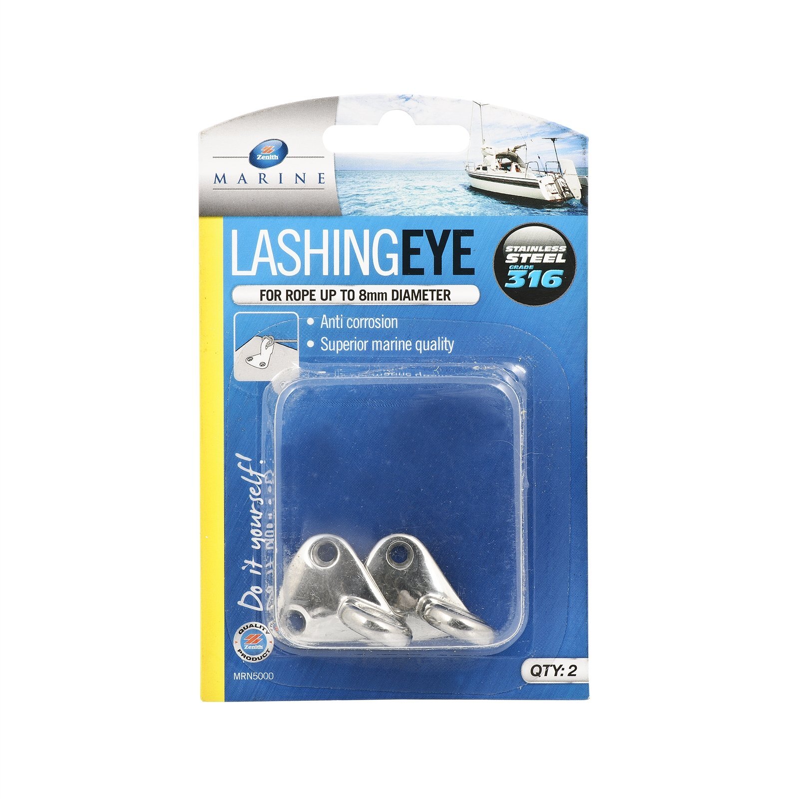 Zenith Lashing Eye 316 Stainless Steel 10mm 2pk - Bunnings New Zealand