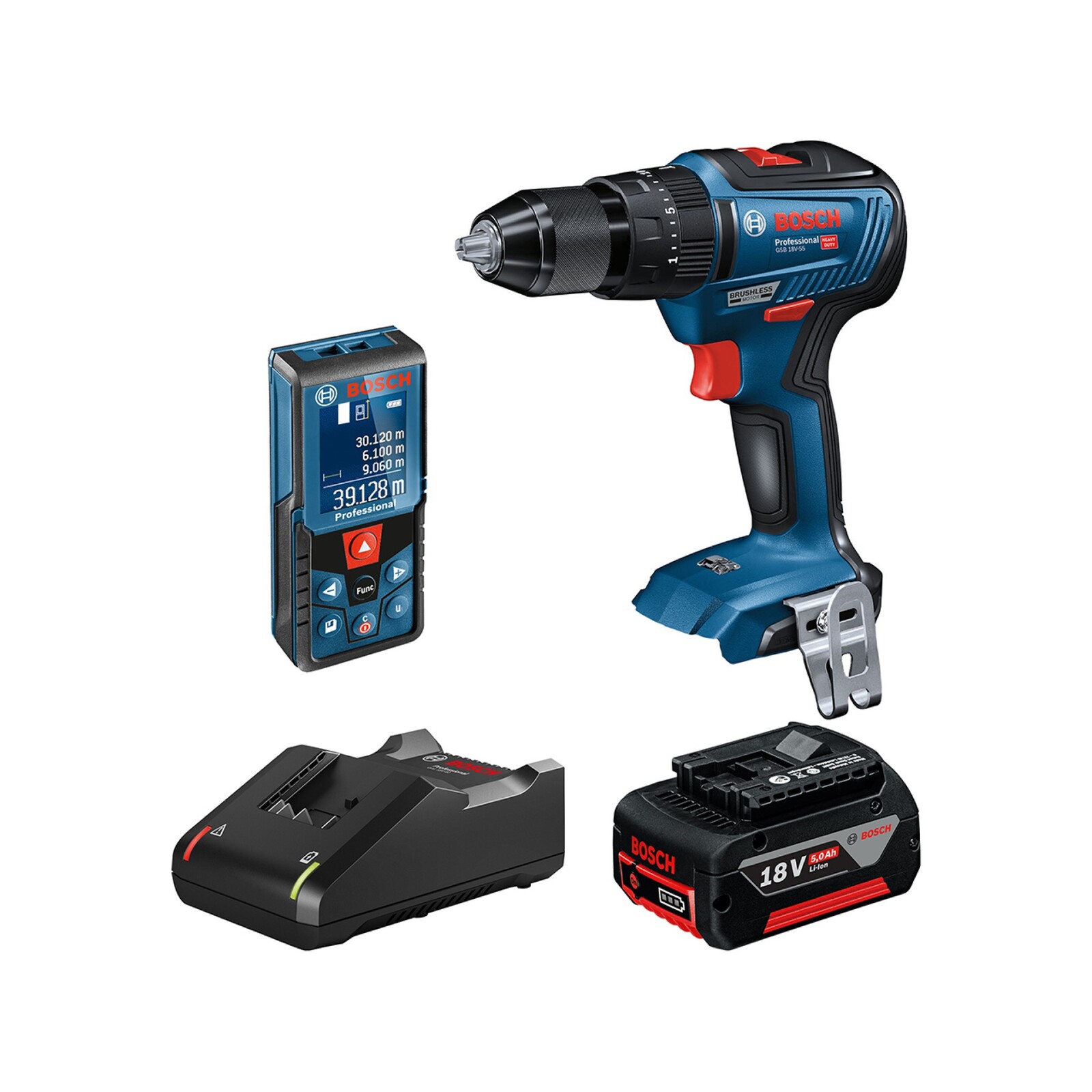 Bosch Professional 18V Combo Kit GSB 18V-55 +GLM 400 - Bunnings New Zealand