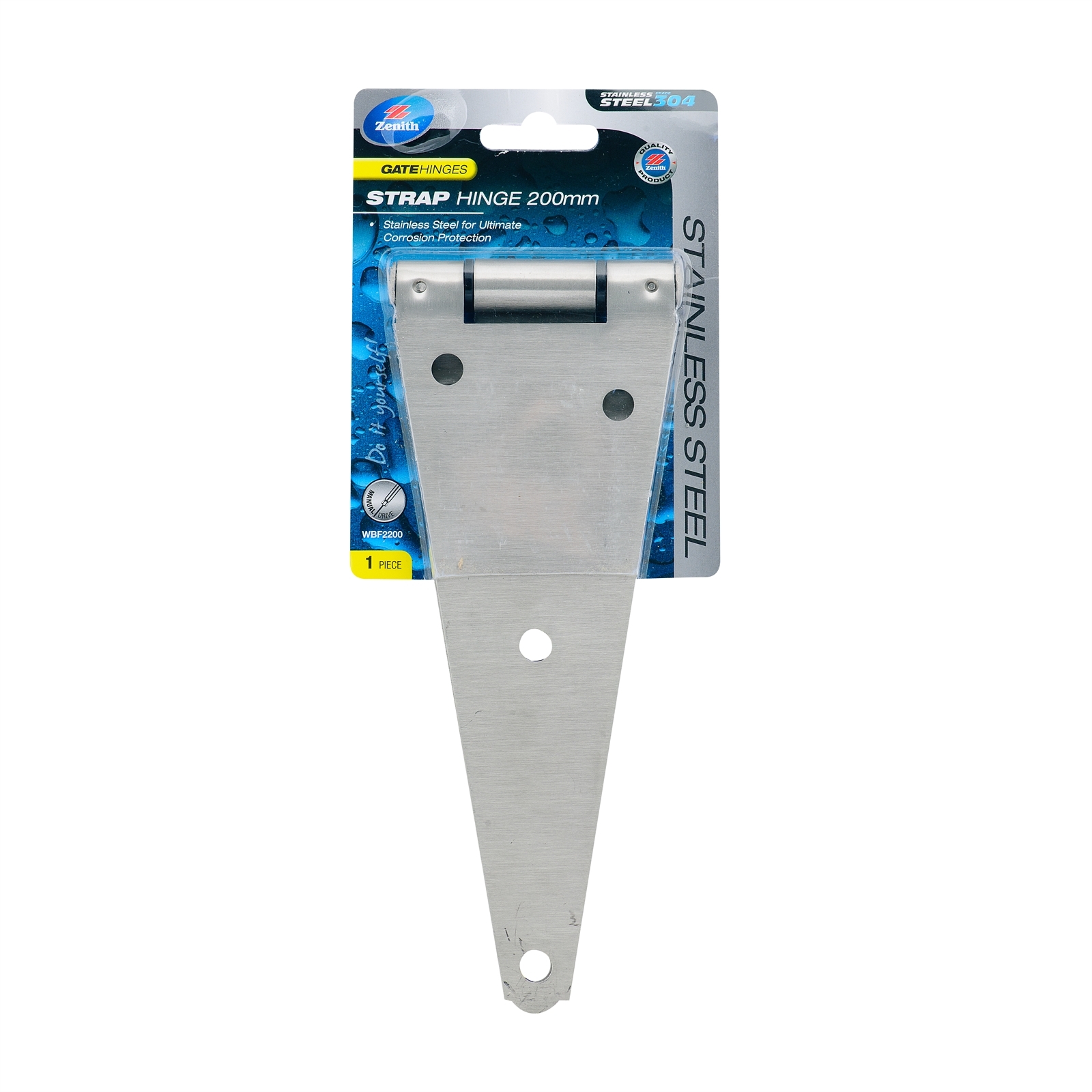 Zenith Strap Hinge 304 Stainless Steel 200mm - Bunnings New Zealand
