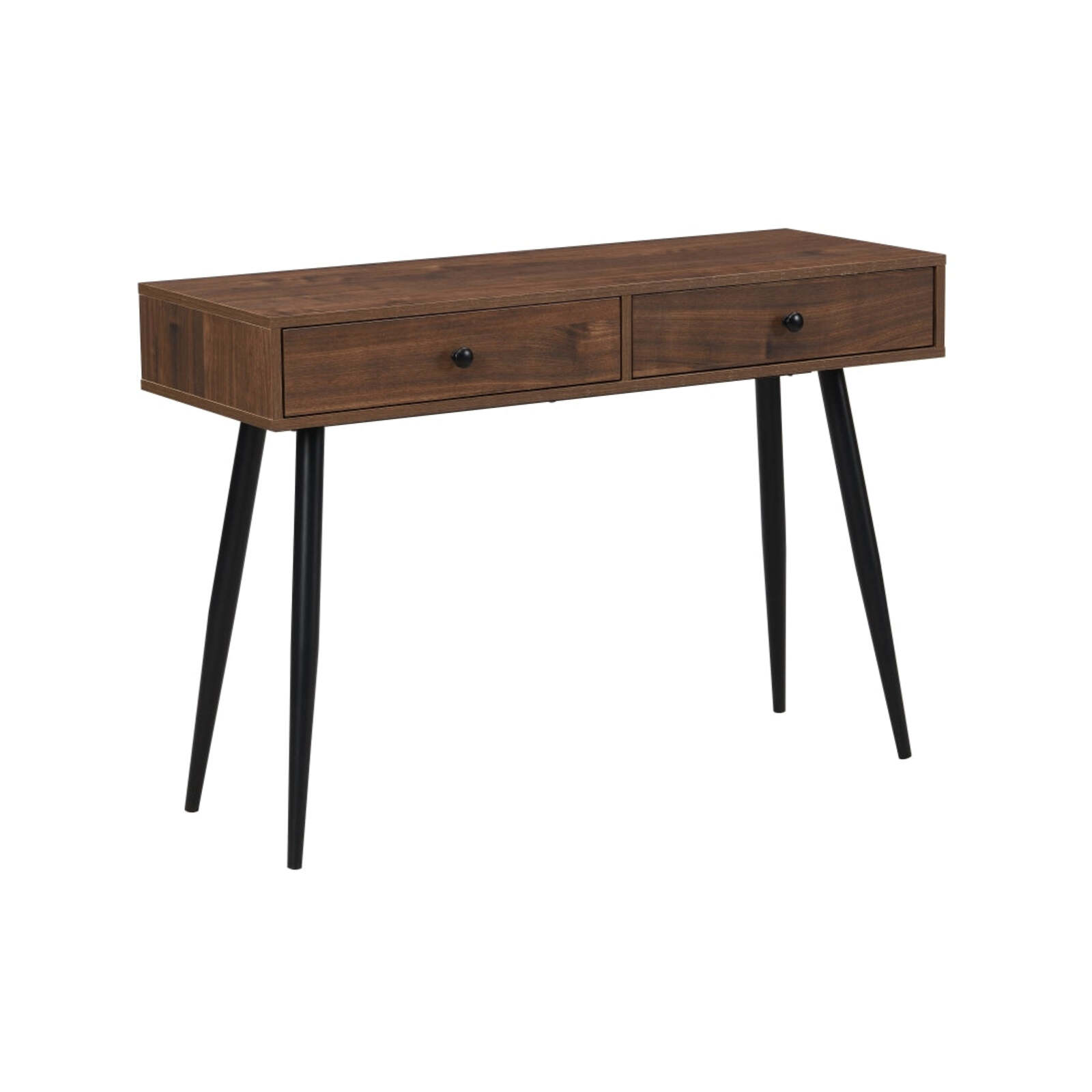 Gael Hallway Console Hall Table W/ 2-Drawers - Dark Oak/Black ...