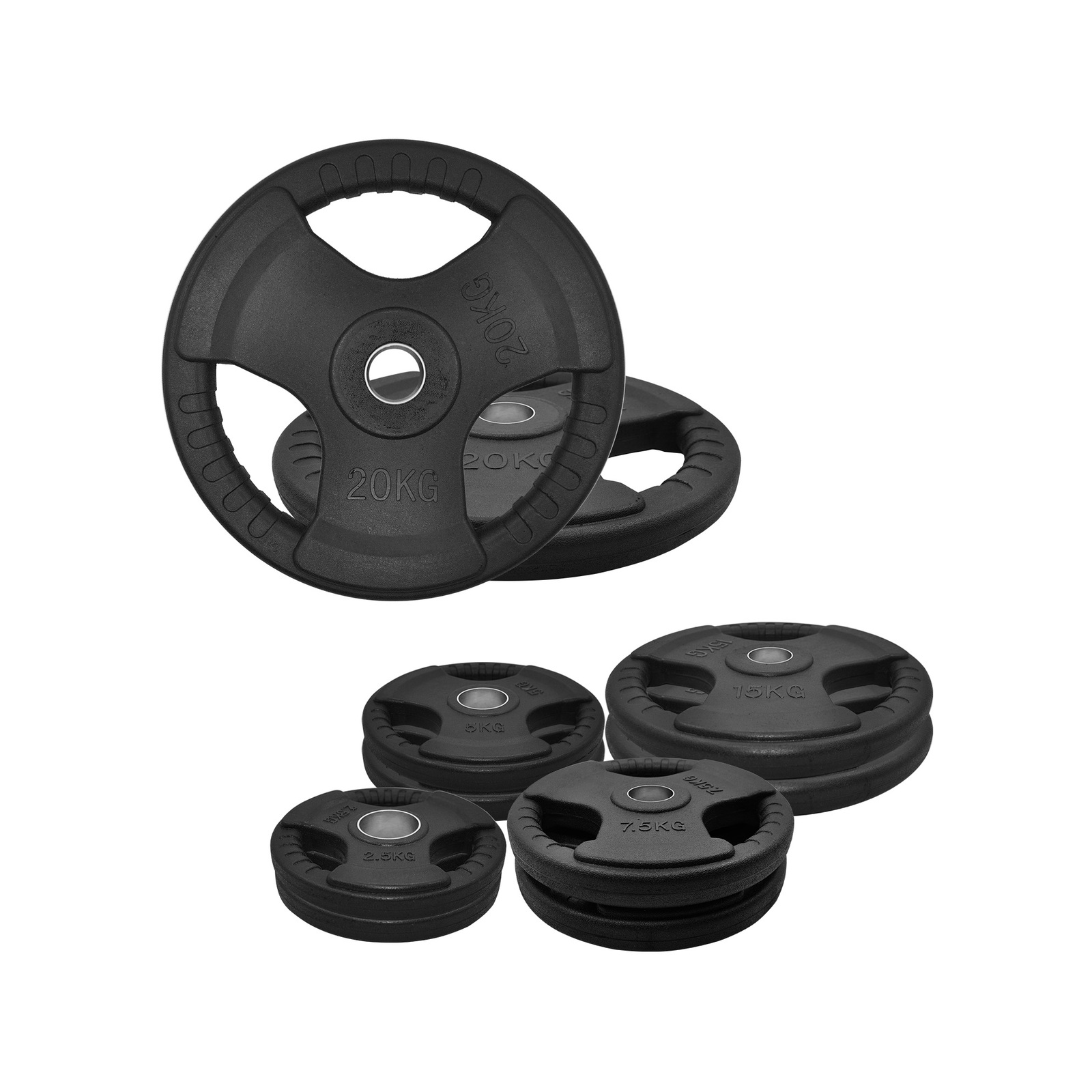 100kg Olympic Weight Plate - 2.5kg x 2+ 5kg x 2+ 7.5kg x 2+ 15kg x 2 ...