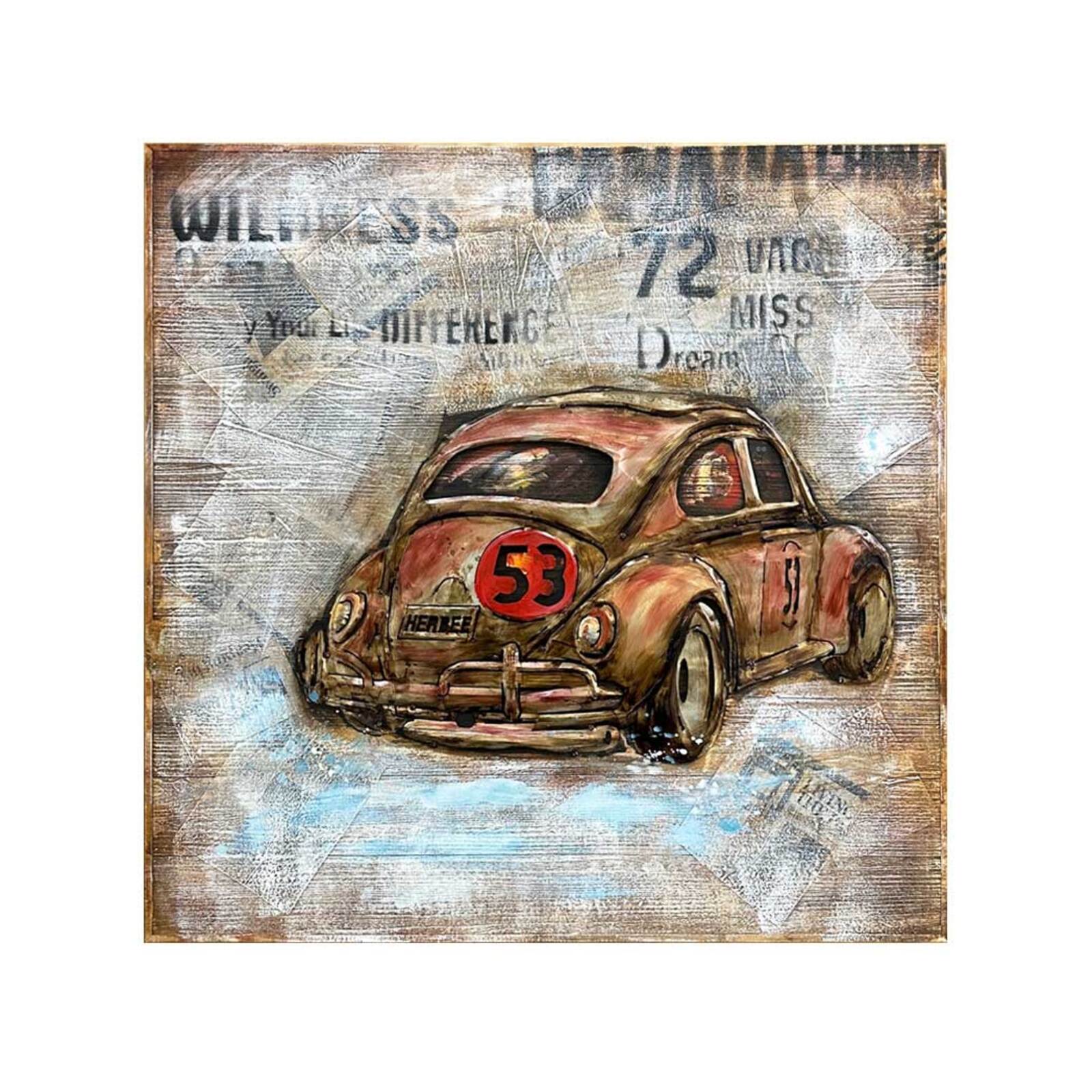 Pallet Wood Oil Painting Hand Painted Car Modern Pop Wall Art ...