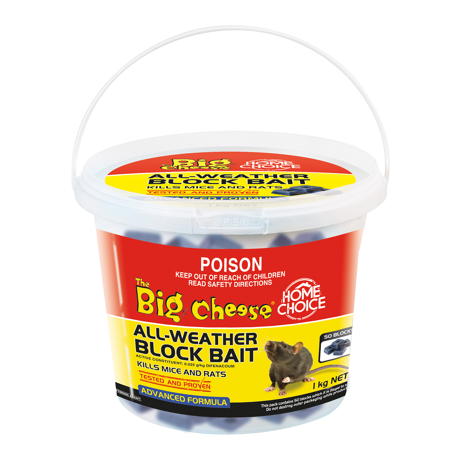 The Big Cheese 50 x 20g Home Choice All Weather Block Bait - Bunnings ...