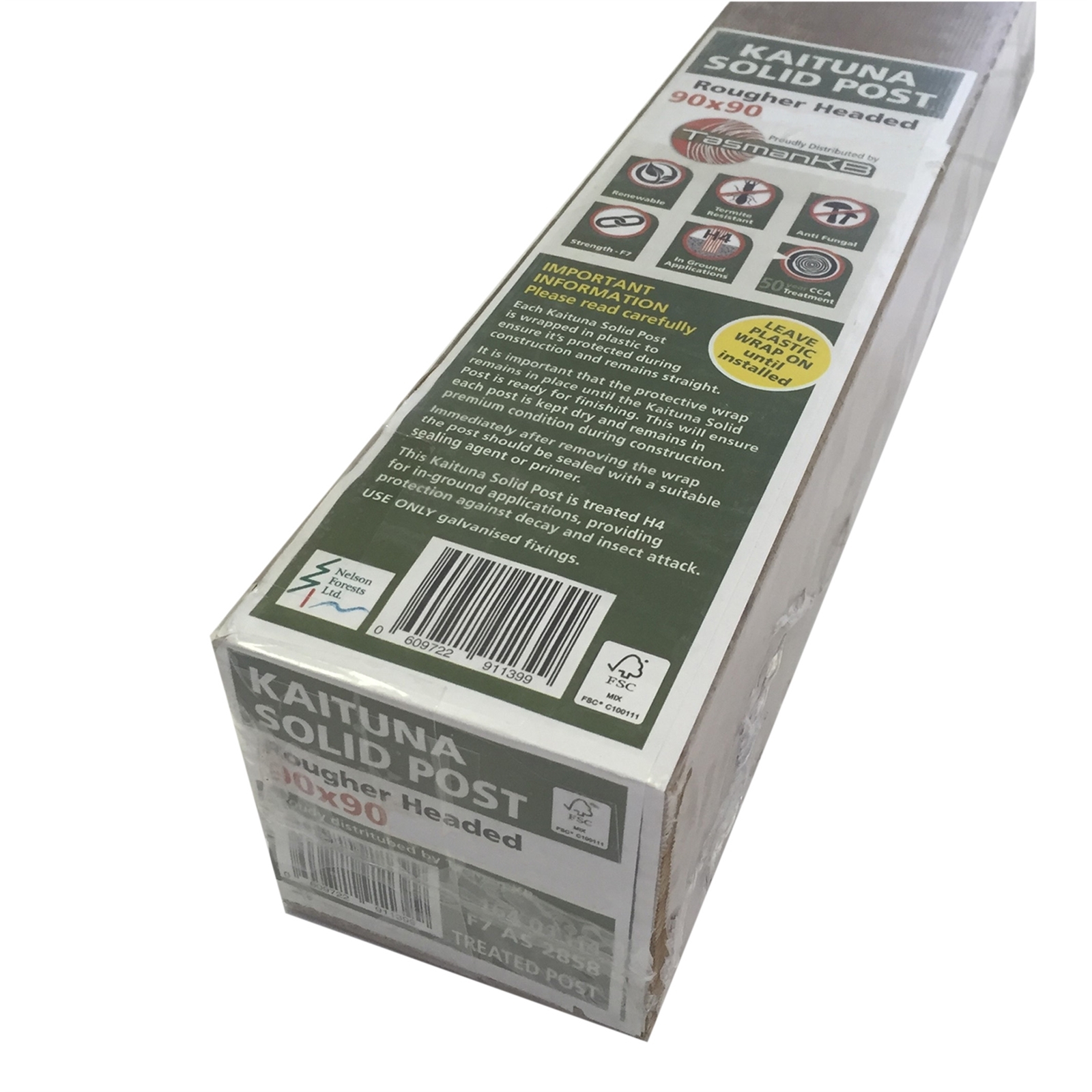 90 x 90mm 4.8m Post F7 H4 Treated Pine Premium KD - Bunnings Australia