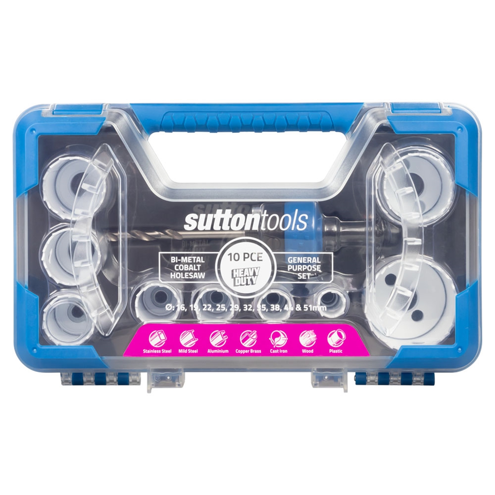 Sutton Tools 10 Piece Bi-Metal General Purpose Holesaw Set - Bunnings ...