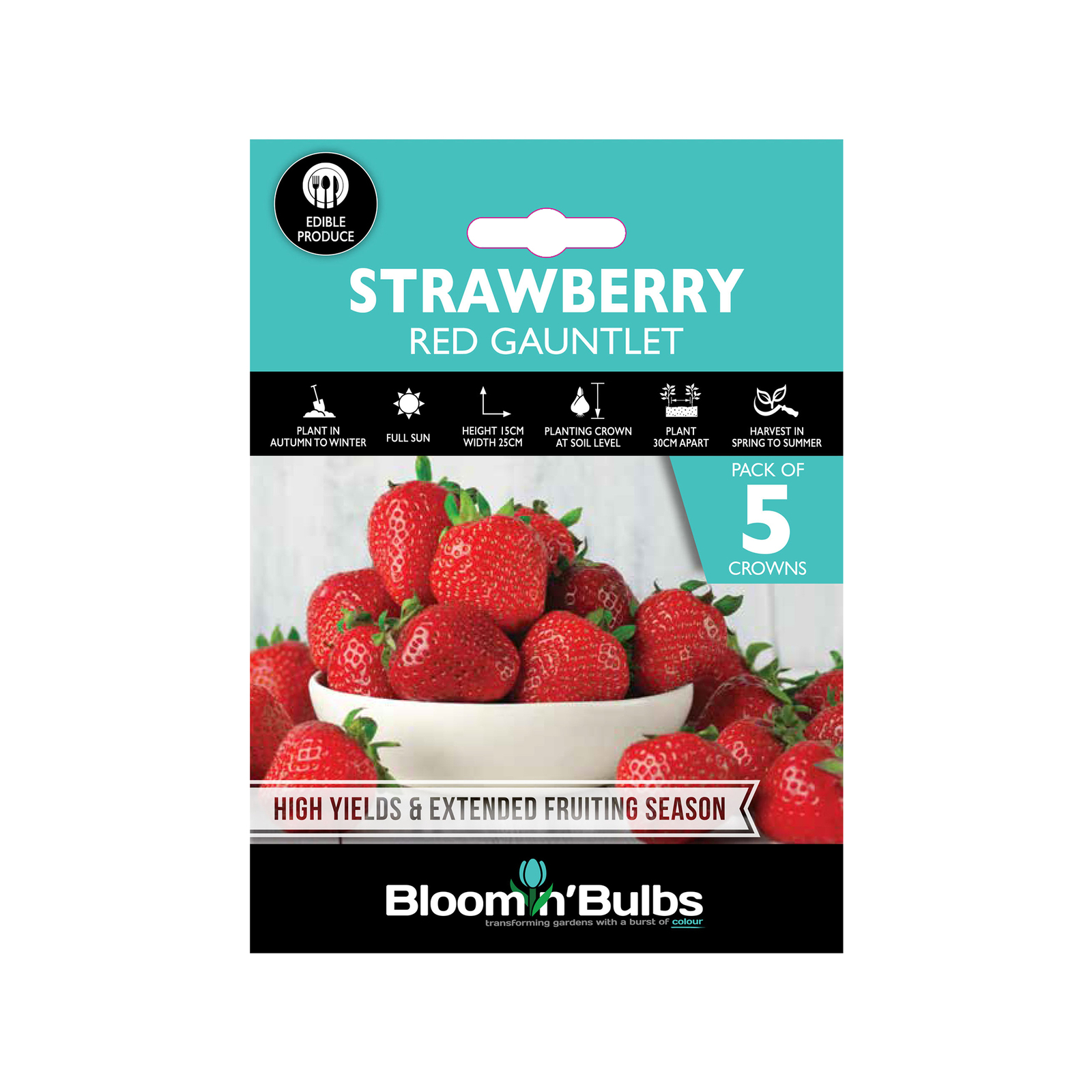 Bloomin' Bulbs Strawberry Red Gauntlet - 5 Pack - Bunnings Australia