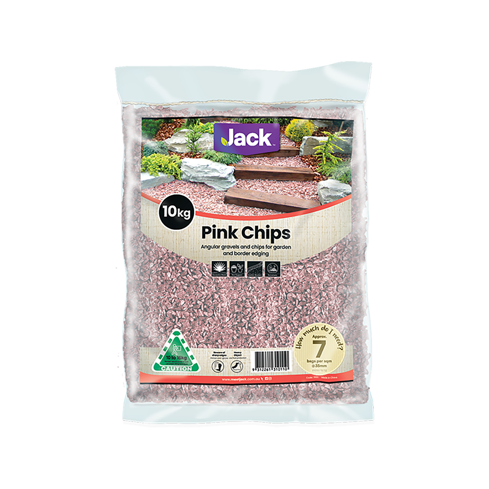 Jack 10kg Pink Decorative Pebble Chips - Bunnings Australia