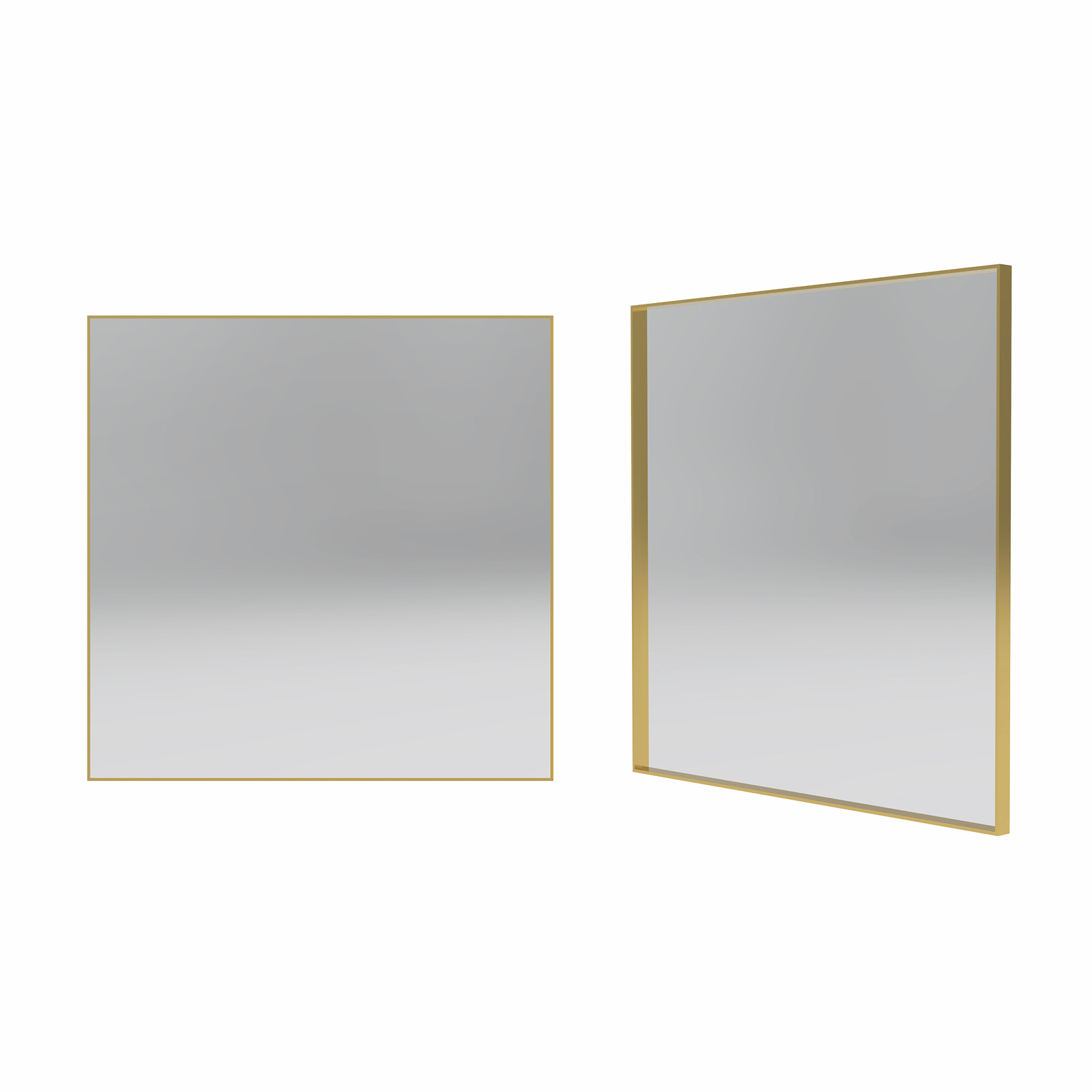 Forme 750mm Brushed Gold Square Framed Mirror - Bunnings Australia
