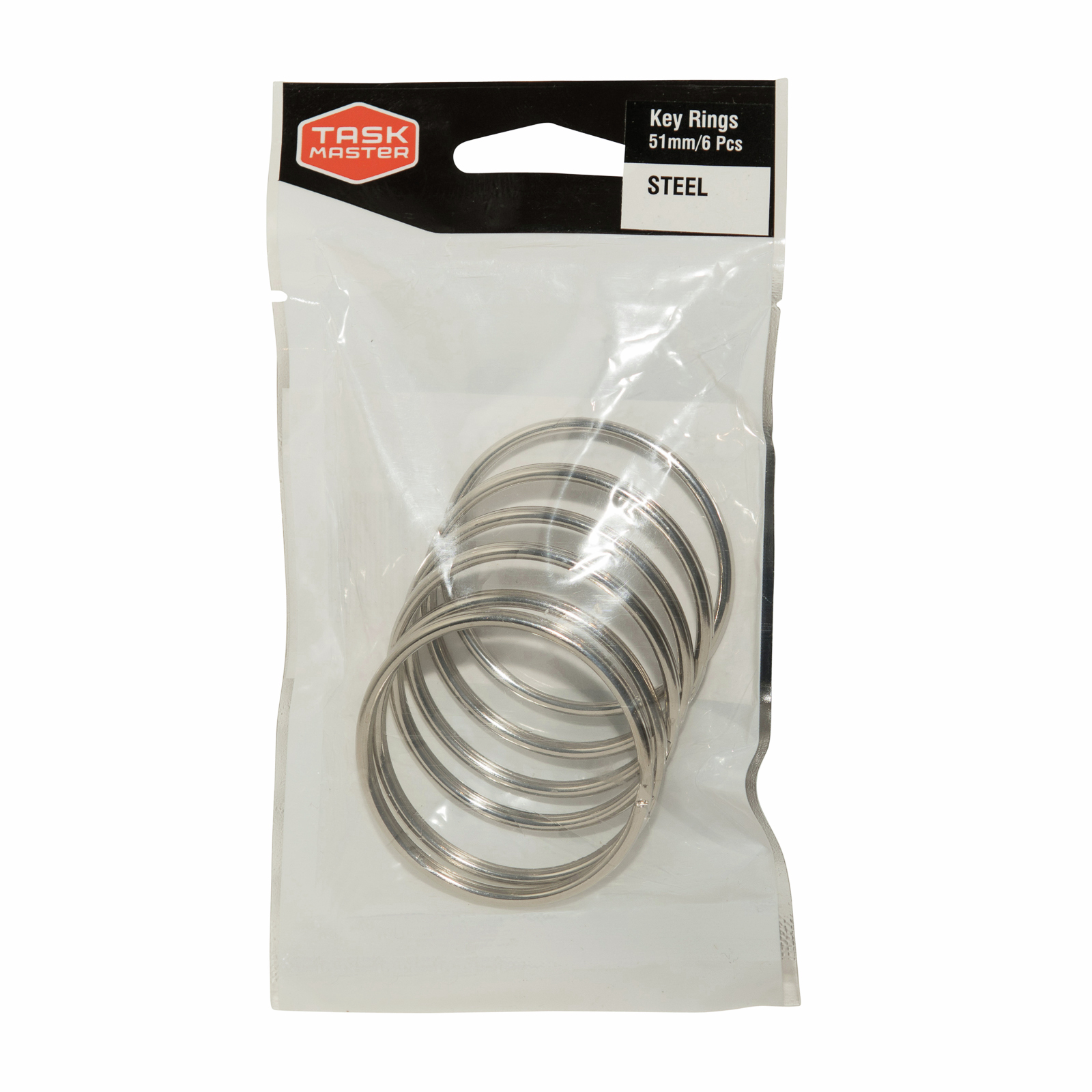Taskmaster 51mm Steel Key Ring - 6 Pack - Bunnings Australia