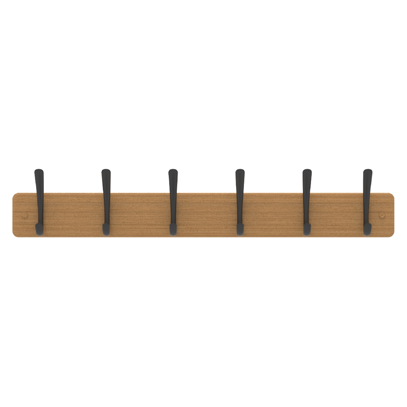 MODE 6 Black Hooks On Bamboo Board Hat And Coat Rack - Bunnings Australia