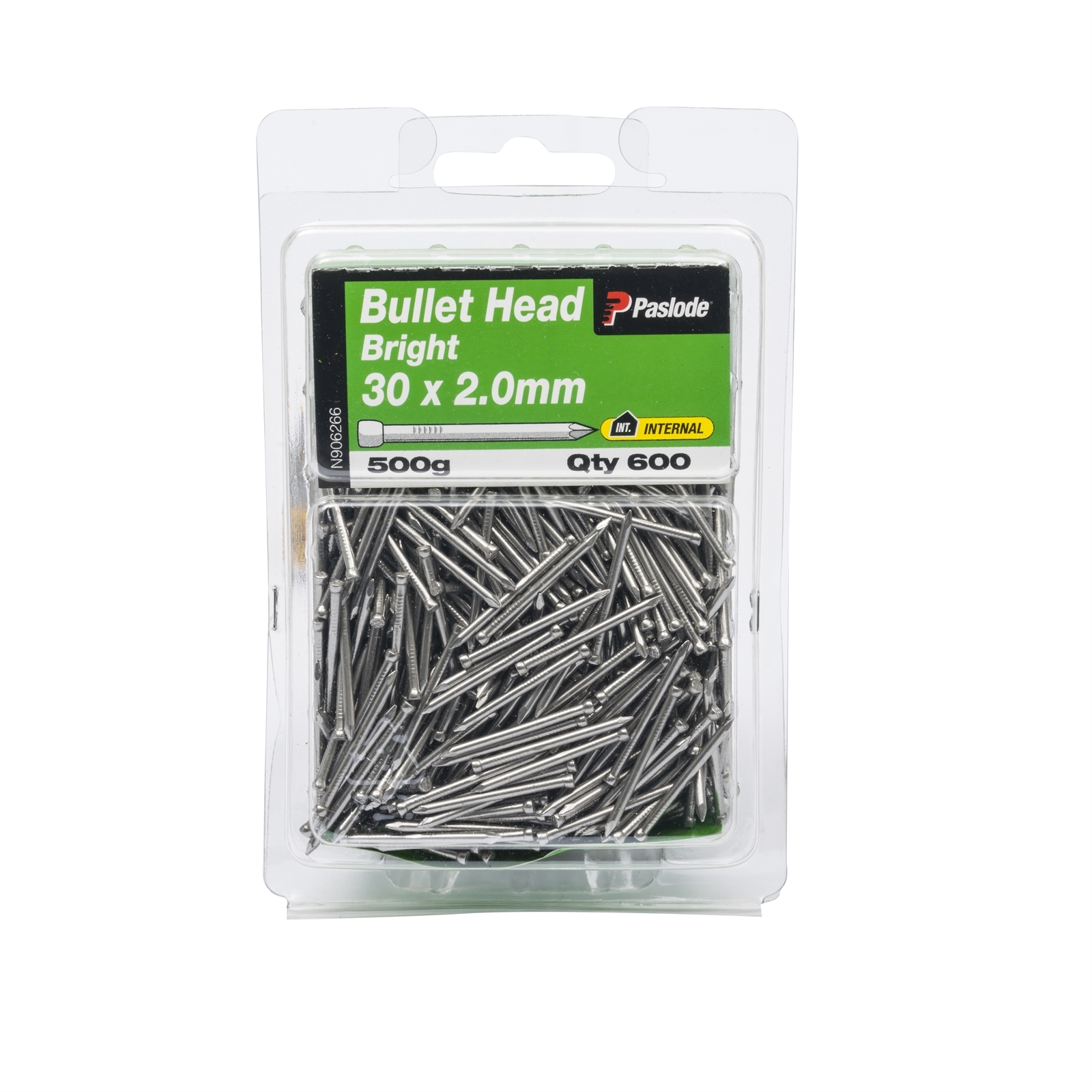 Paslode 30 x 2.0mm 500g Bright Steel Bullet Head Nails - 600 Pack ...