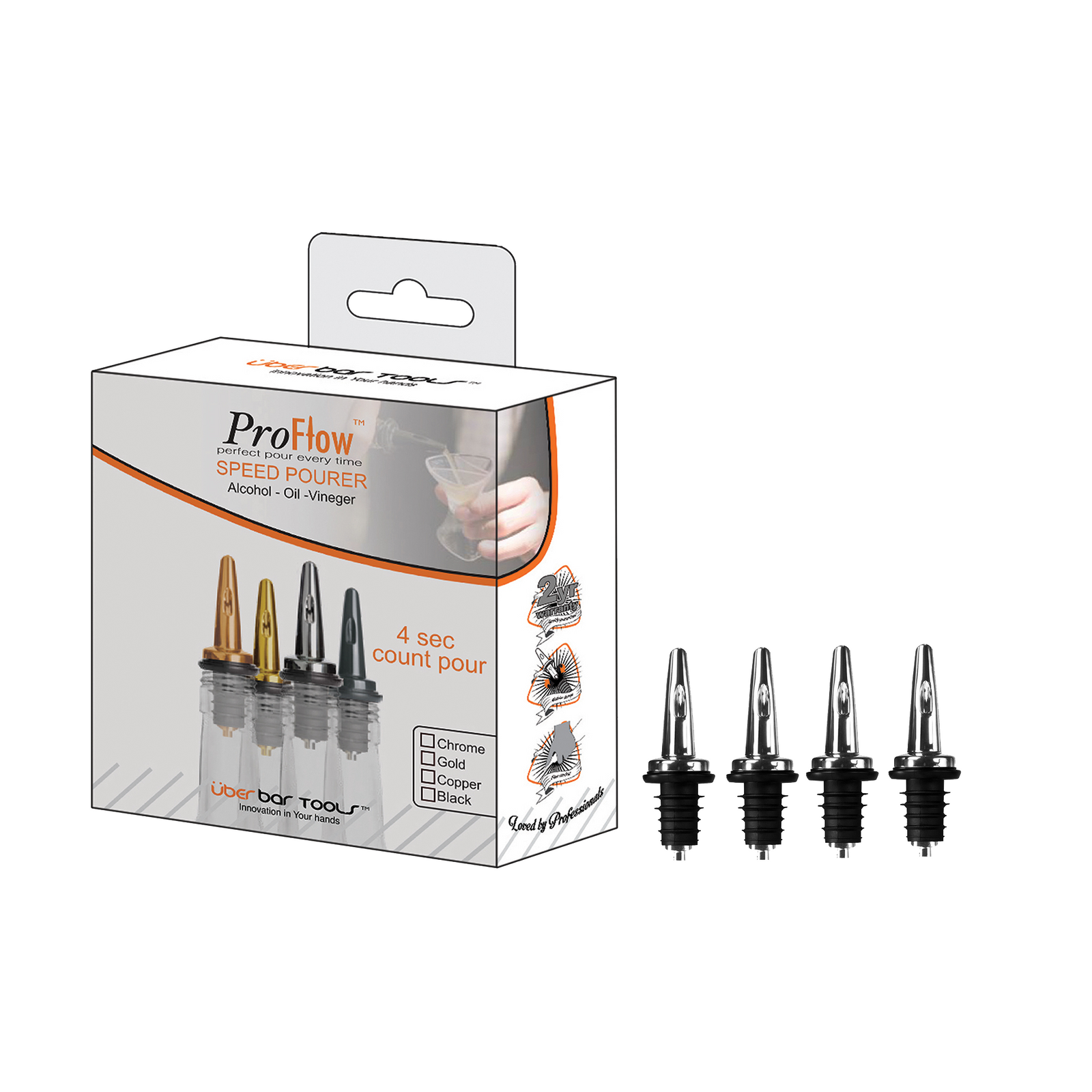 ProFlow Pack - Chrome - Set of 4 - Bunnings Australia