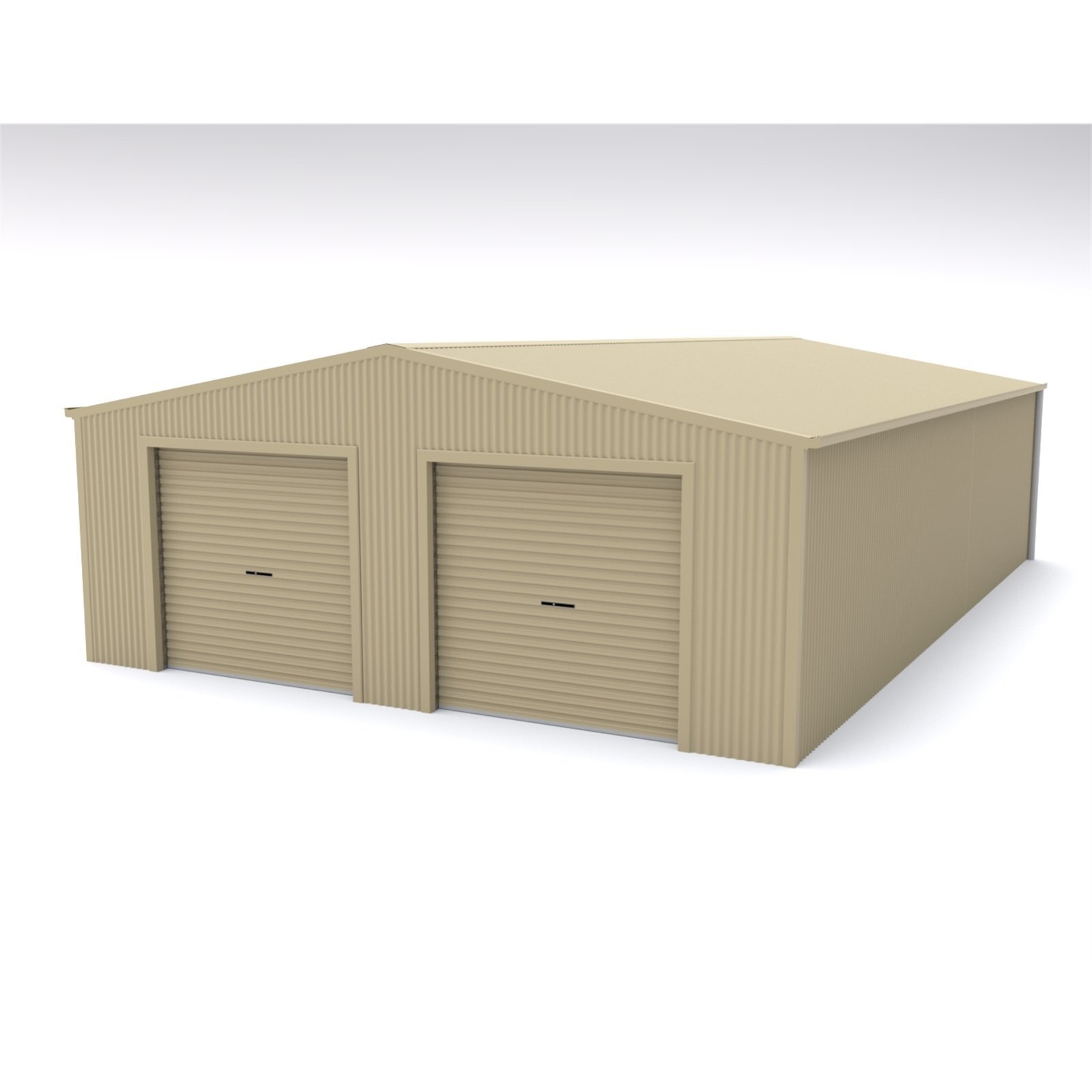 EnduraShed 7.0 x 10.5 x 3.02m Double Garage - Smooth Cream - Bunnings ...