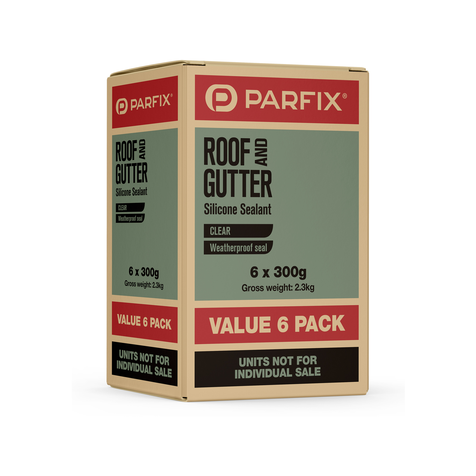 Parfix 300g Clear Roof And Gutter Sealant - 6 Pack - Bunnings Australia