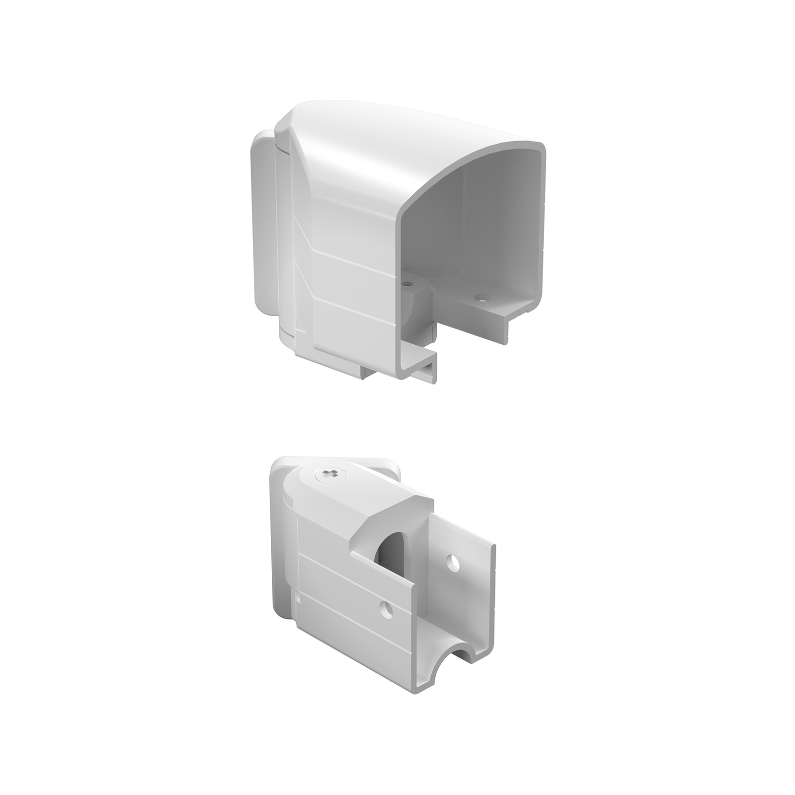 PEAK White Aluminium Deck Balustrade Horizontal Angle Bracket Kit ...