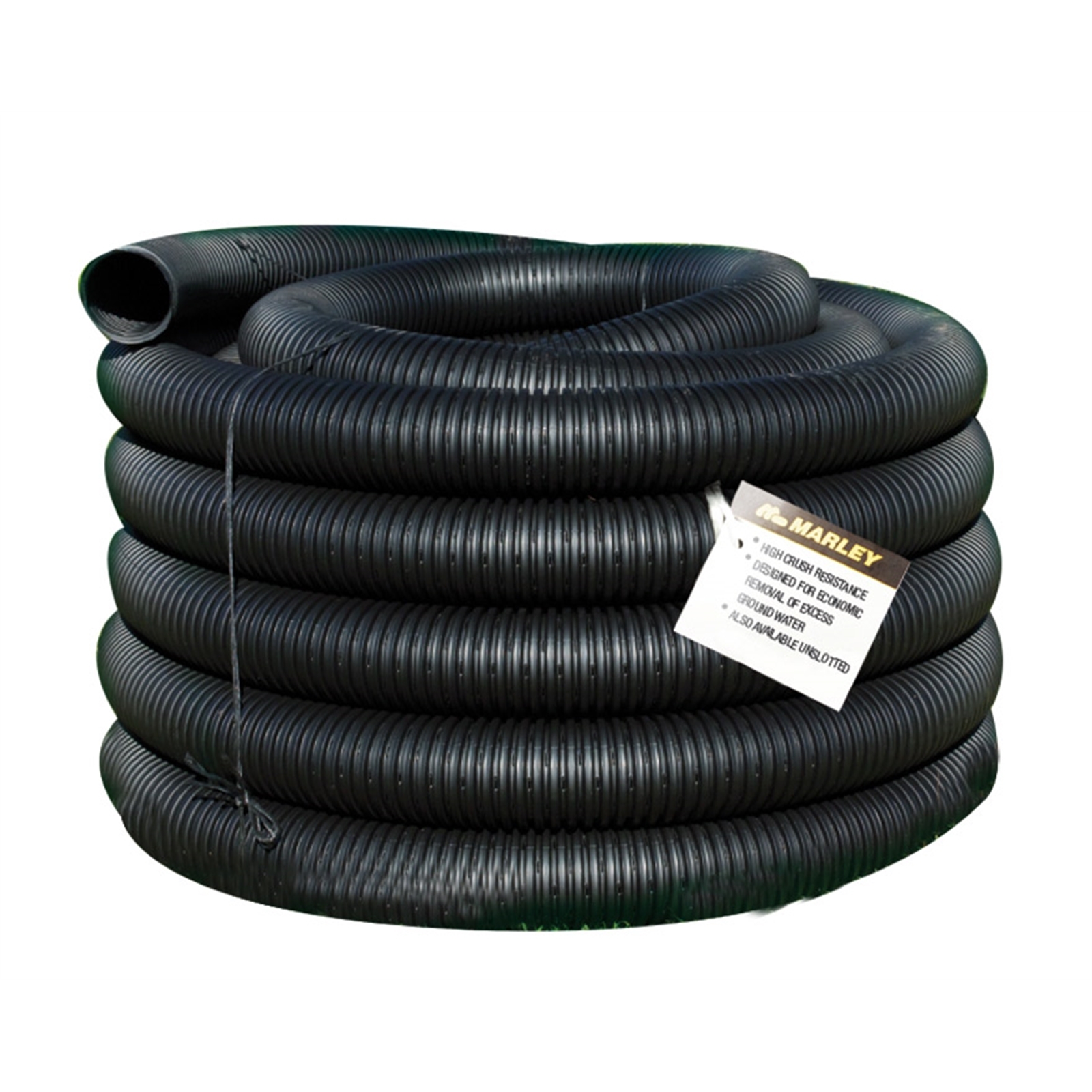 Marley Drainflo® 65mm x 15m Black Punched Pipe without Filter Sock ...