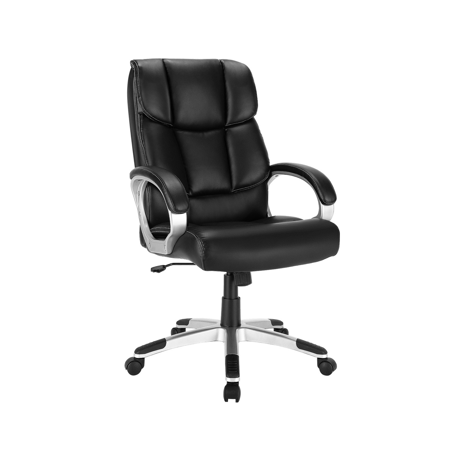 Costway Office Computer Gaming Chair PU Leather, Black - Bunnings Australia