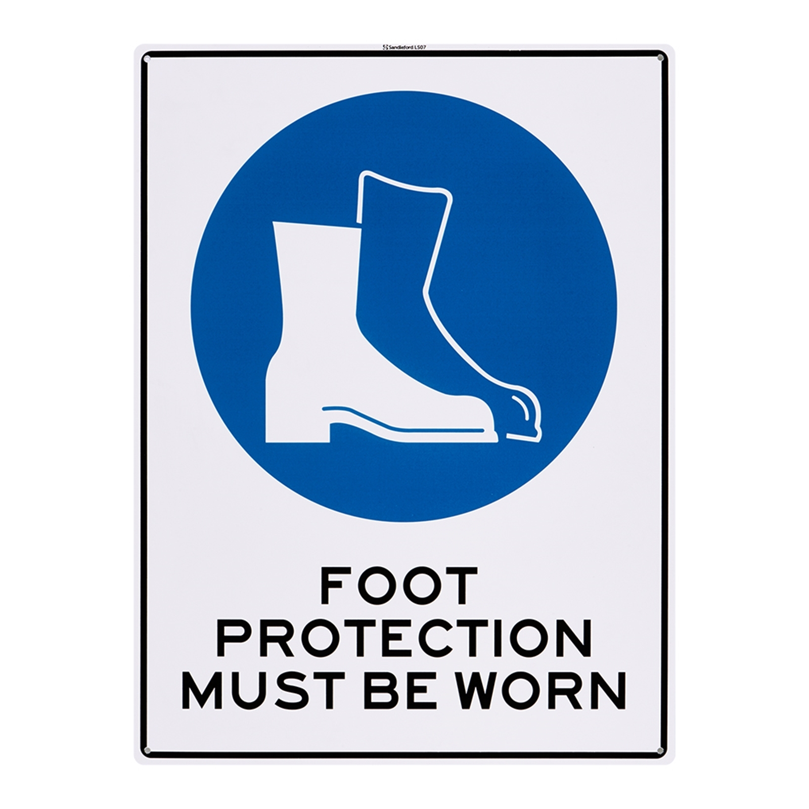Sandleford 450 x 600mm Foot Protection Must Be Worn Plastic Sign ...