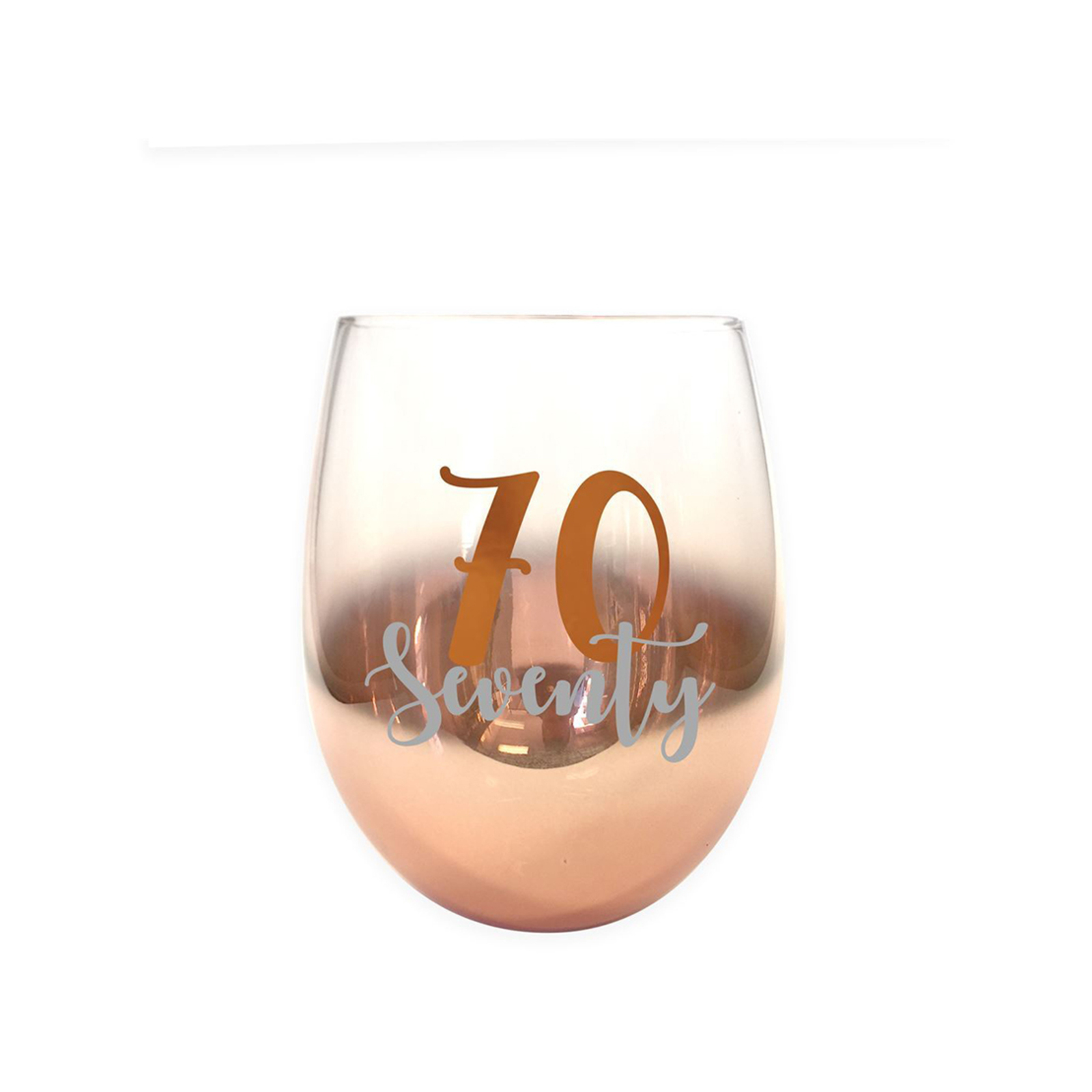 Rose Gold 70 Ombre Stemless Wine Glass 600ml Drinking Cup - Bunnings ...