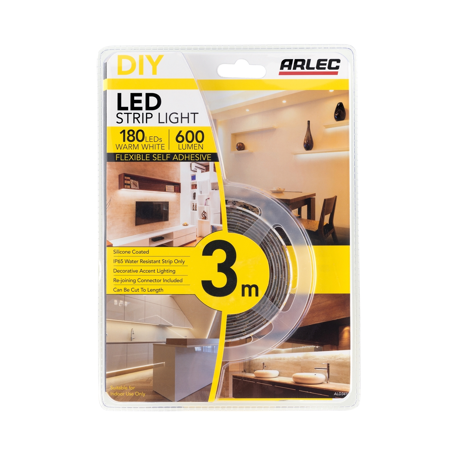 Arlec 3m Warm White Silicone Coated LED Strip Light - Bunnings Australia