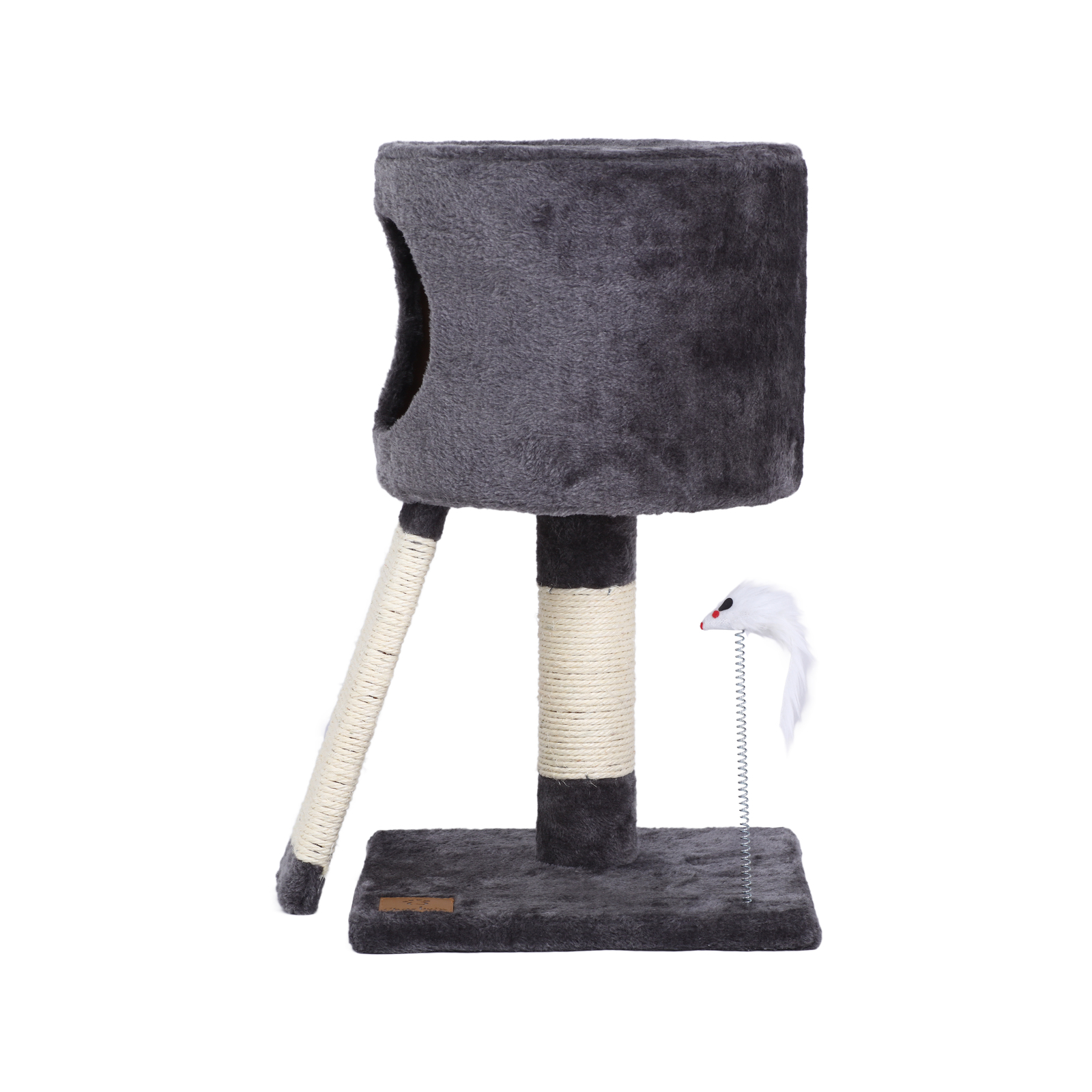 Charlie's Pet Cat Tree Cubby with Scratching Slope - Charcoal ...