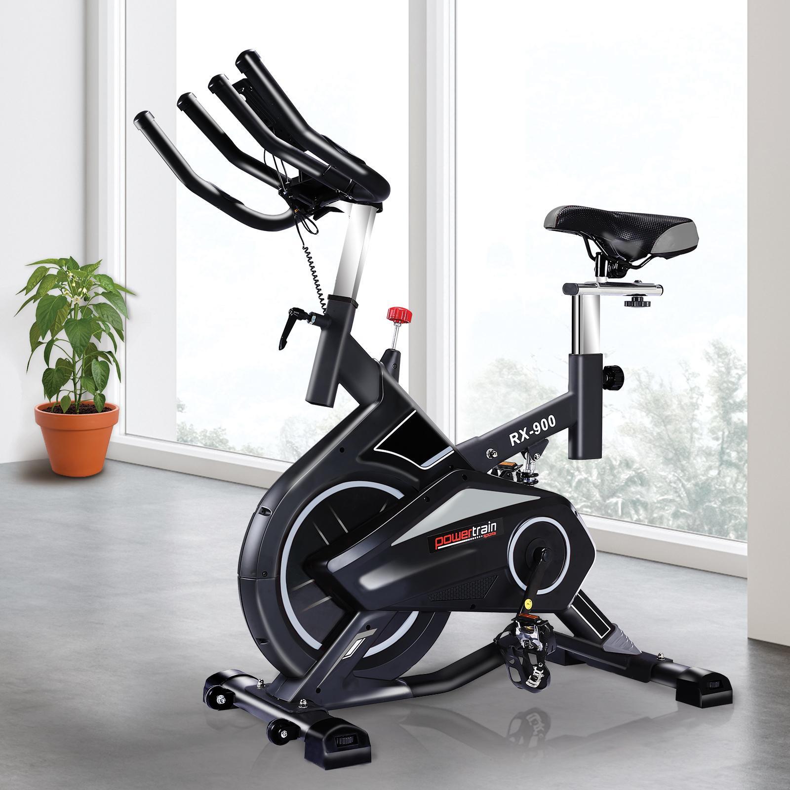 PowerTrain RX-900 Exercise Spin Bike Cardio Cycle - Silver - Bunnings ...