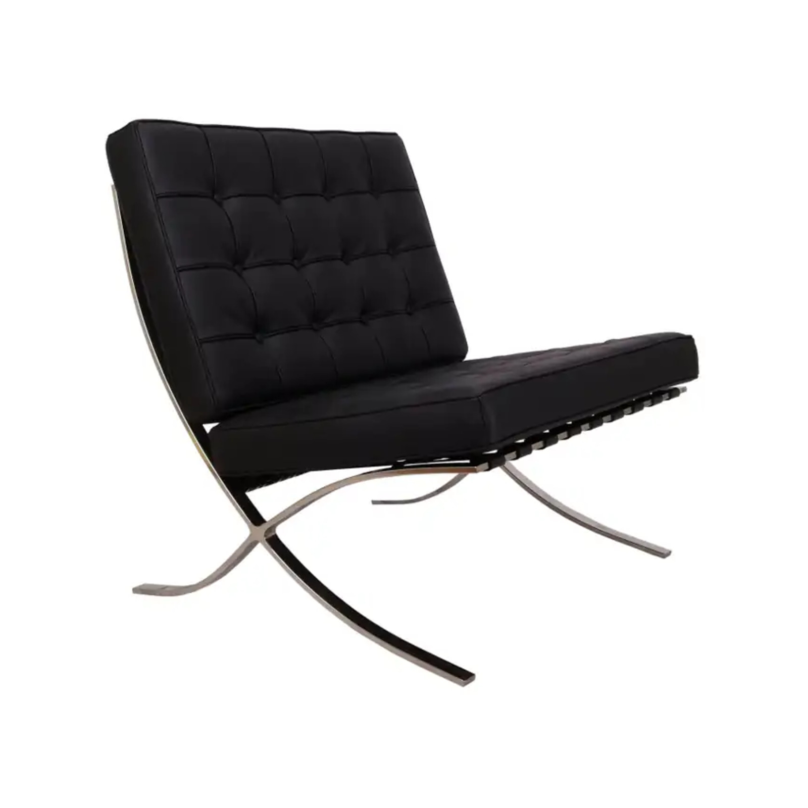 Black Barcelona Chair - Classic Version - Replica - Bunnings Australia