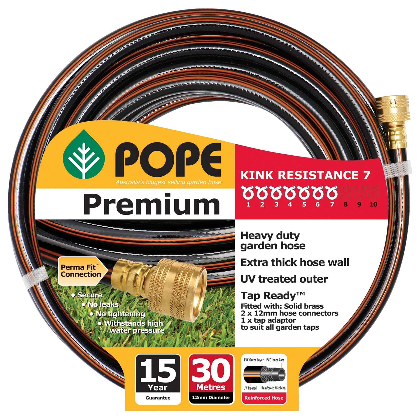 Pope 12mm x 30m Premium Garden Hose - Bunnings Australia