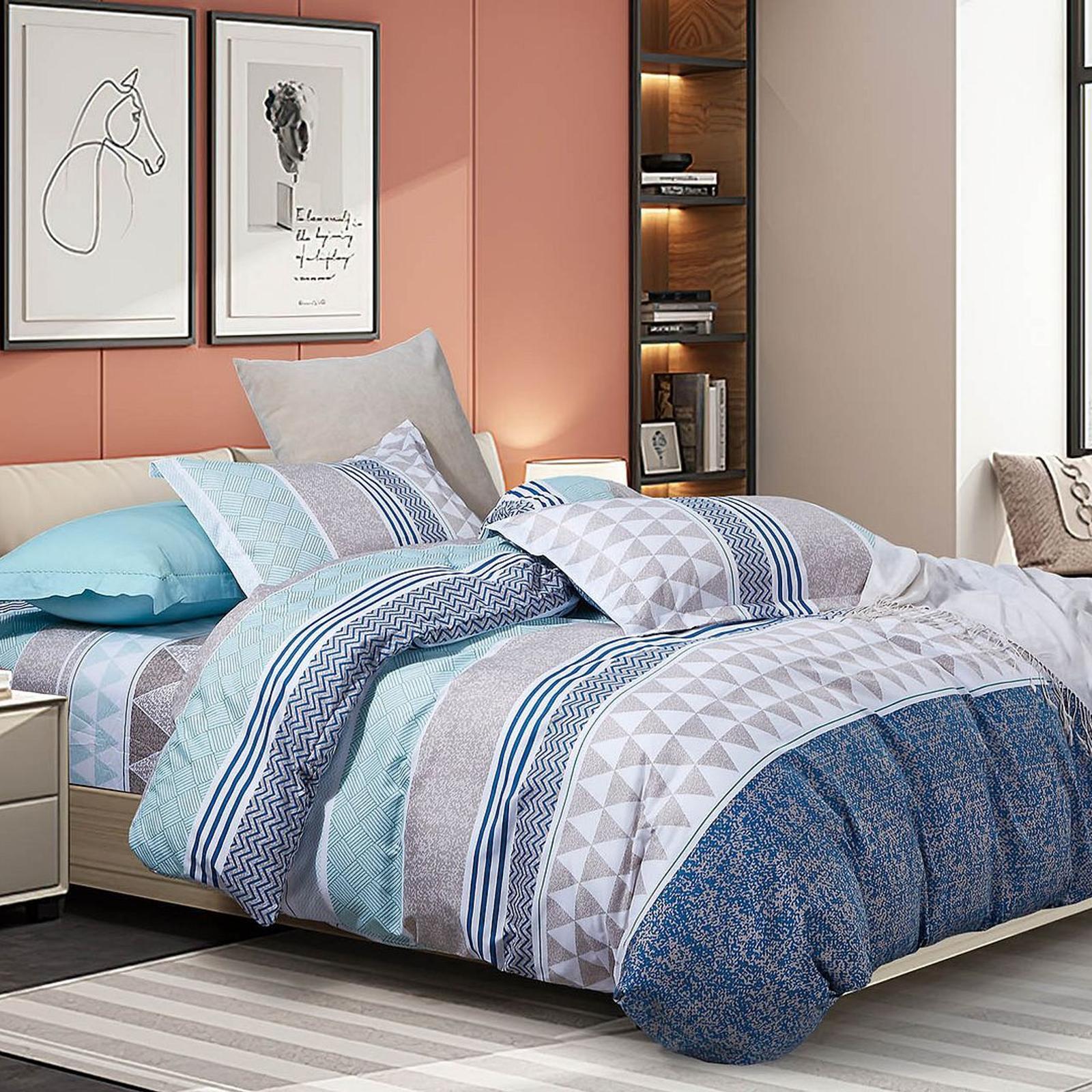 Fabric Fantastic Danya King Size Quilt/Doona/Duvet Cover Set - Bunnings ...