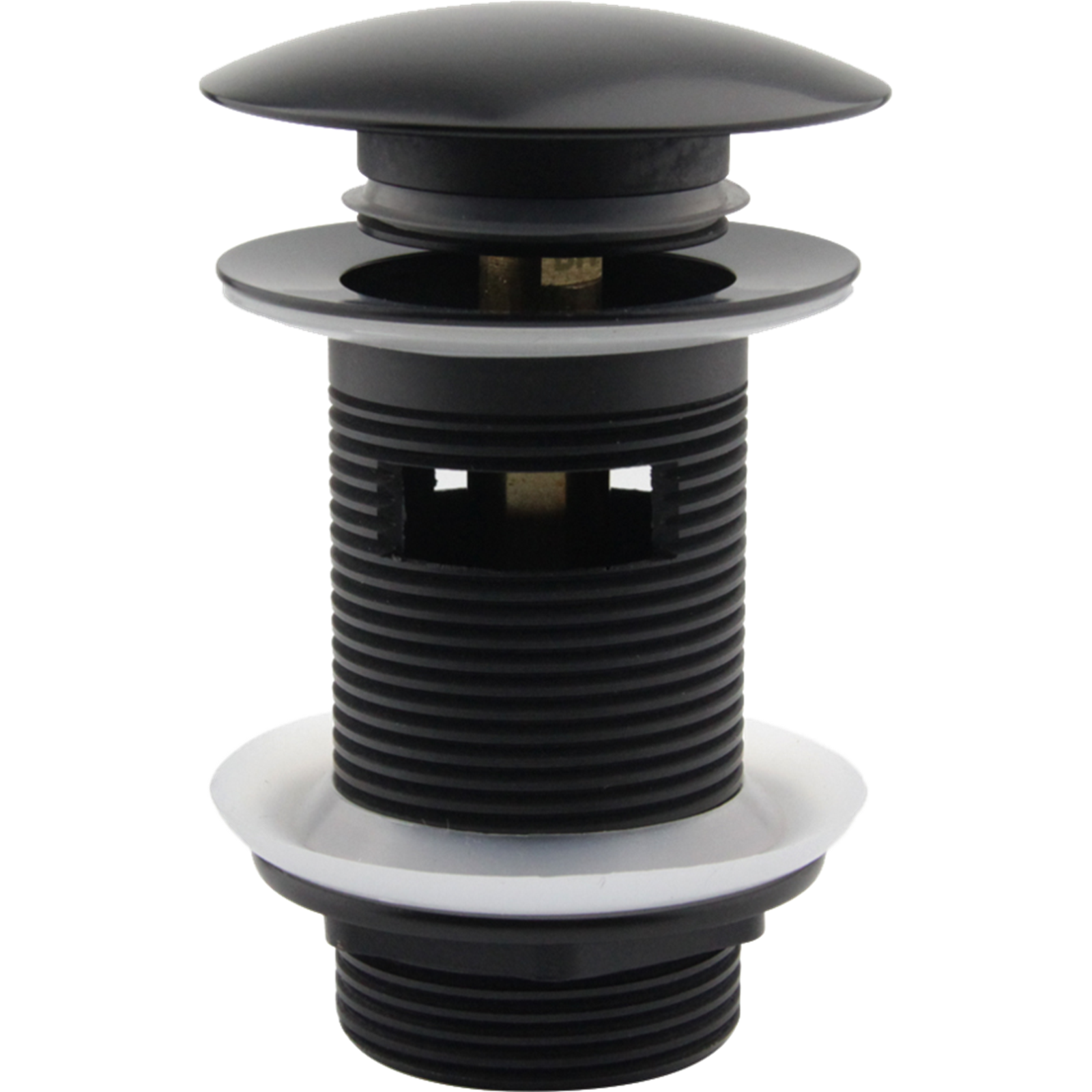 MIXX 32mm 1 1/4" Matte Black Dome Style Pop Up Waste - Bunnings Australia