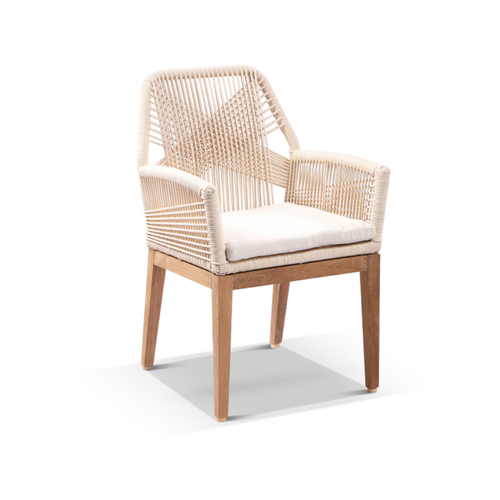 Darcey Outdoor Teak And Rope Dining Chair - Bunnings Australia