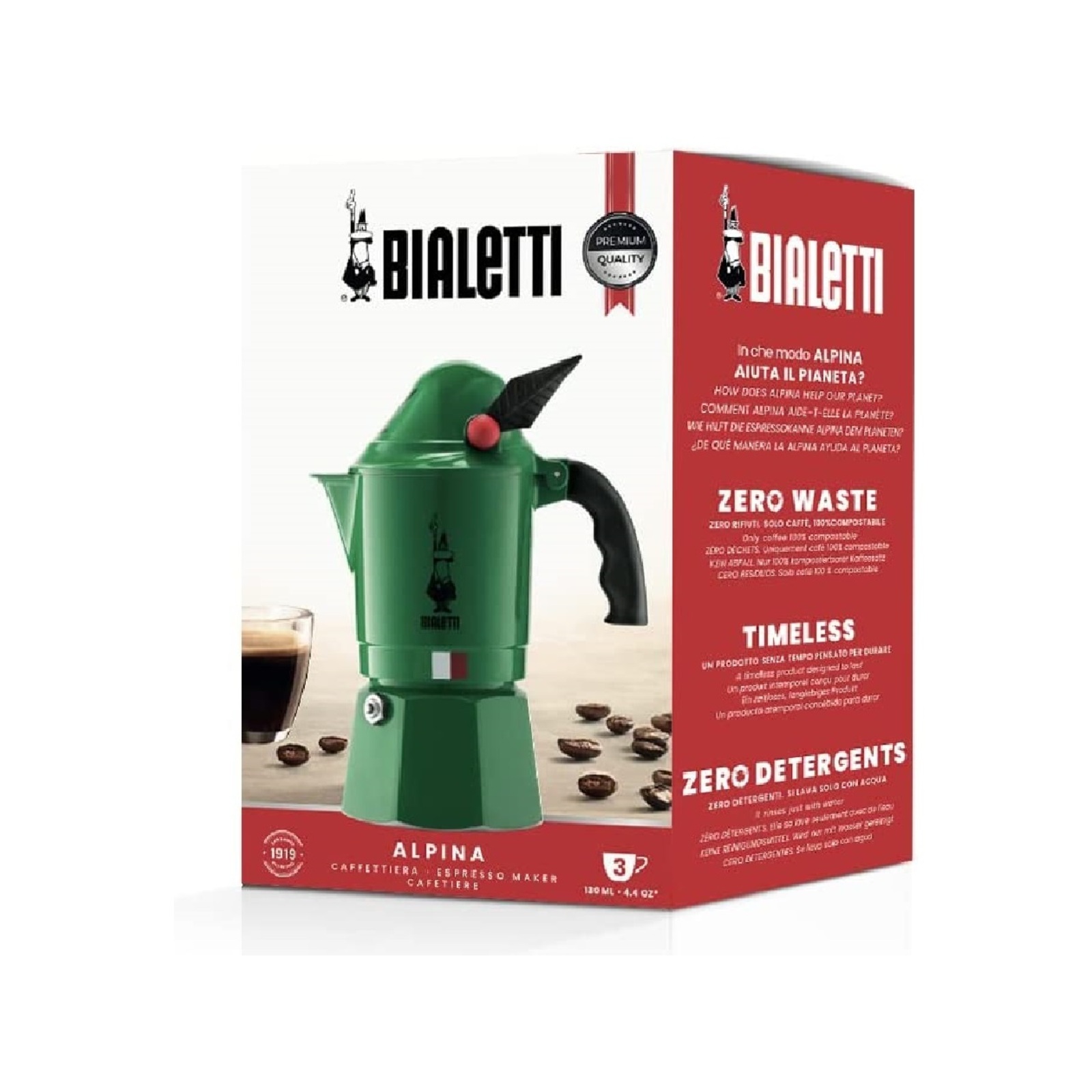 Bialetti Moka 3 Cup Alpina Espresso Maker - Bunnings Australia