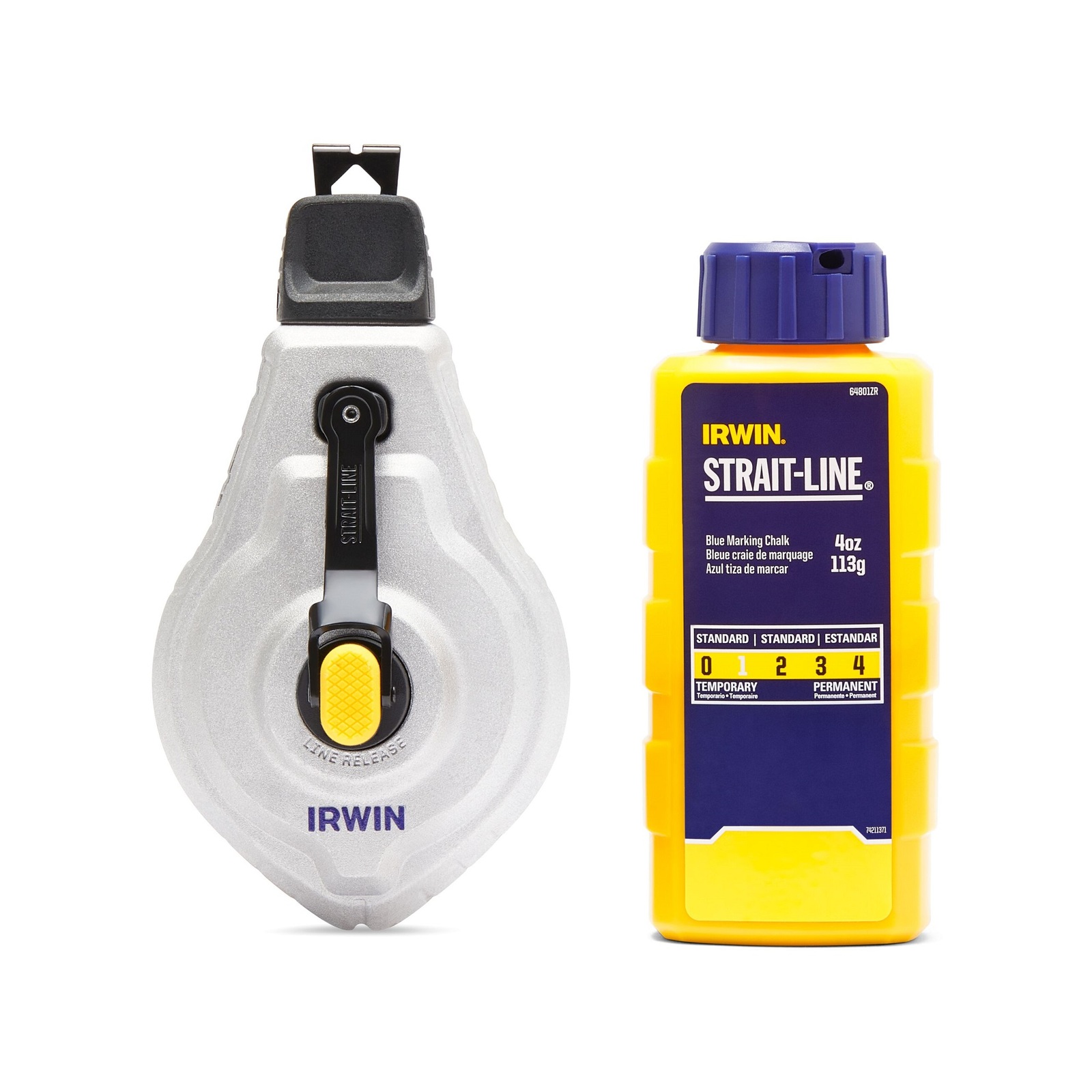 Irwin Strait-Line Mach6 Chalk Reel with Blue Chalk - Bunnings Australia