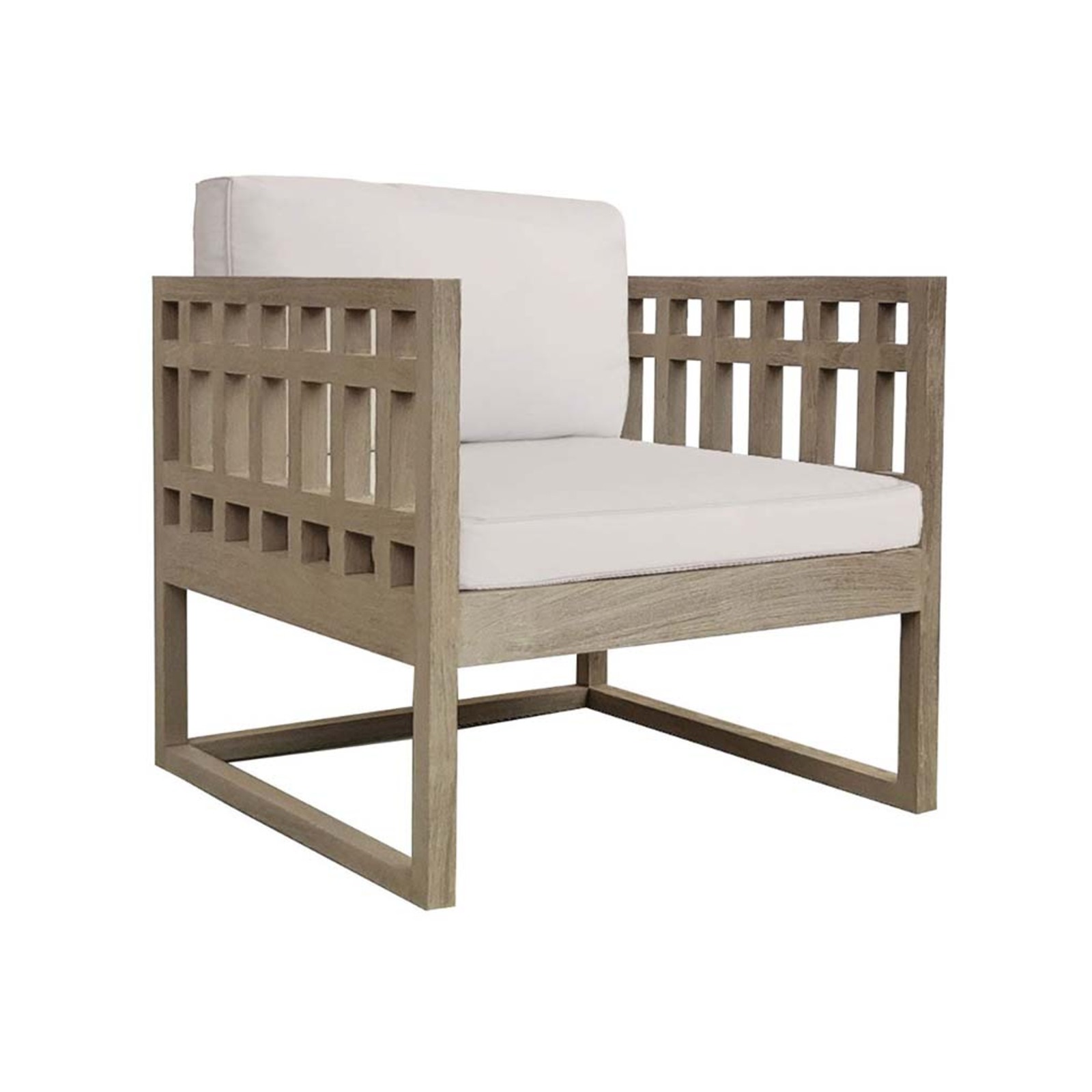 Casper Arm Chair Outdoor Teak Timber Lounge - Bunnings Australia